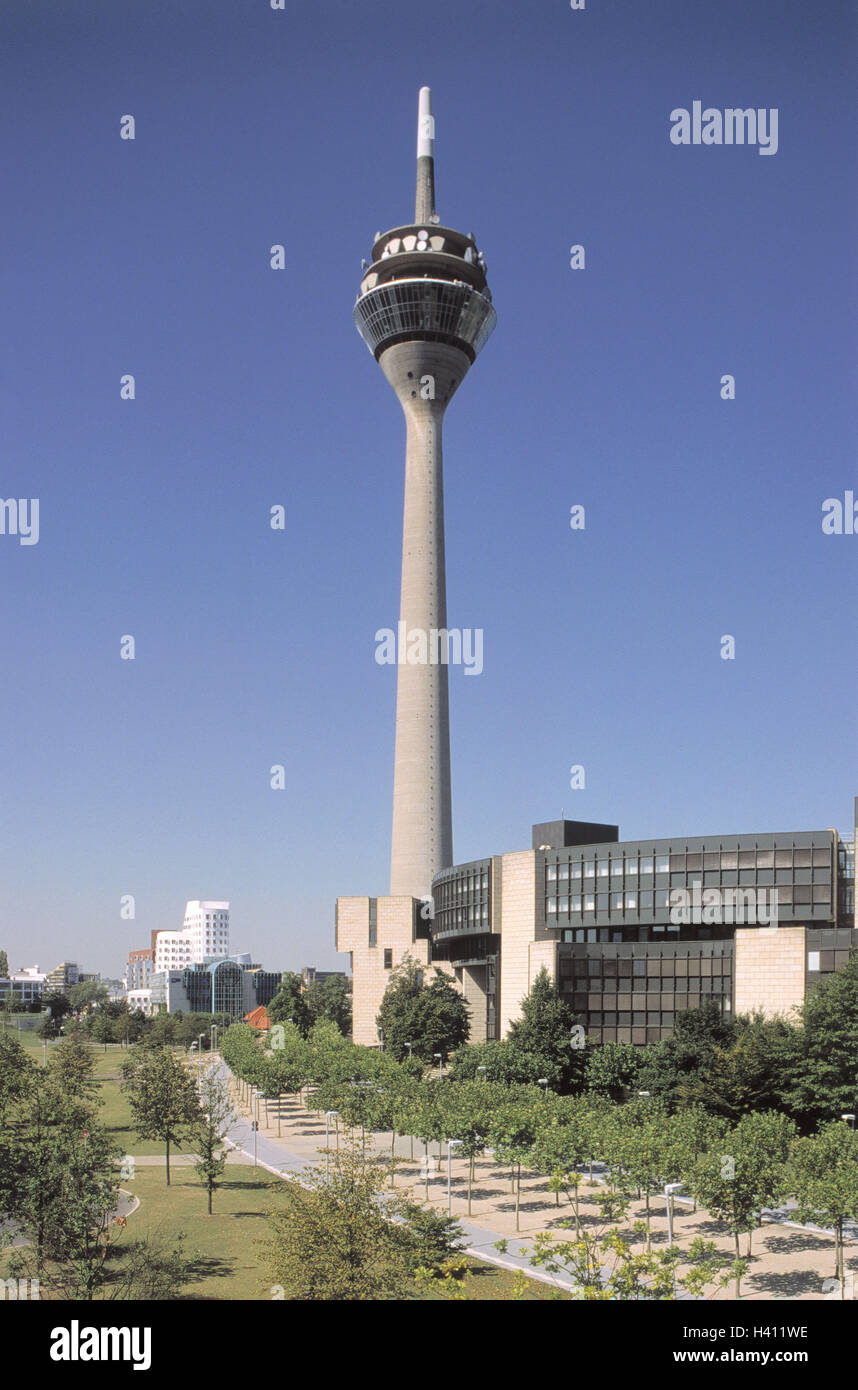 Germany, North Rhine-Westphalia, Dusseldorf, parliament, Rhine tower ...