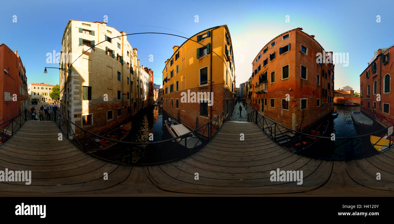A 360 view of bridge that connect the old Ghetto with the new Ghetto in ...