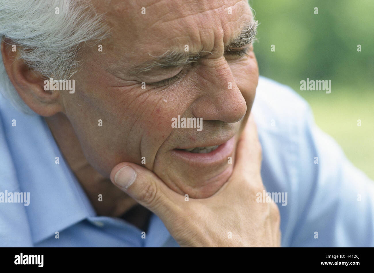Senior, sadly, weep, gesture, portrait, model released, man, pensioner ...