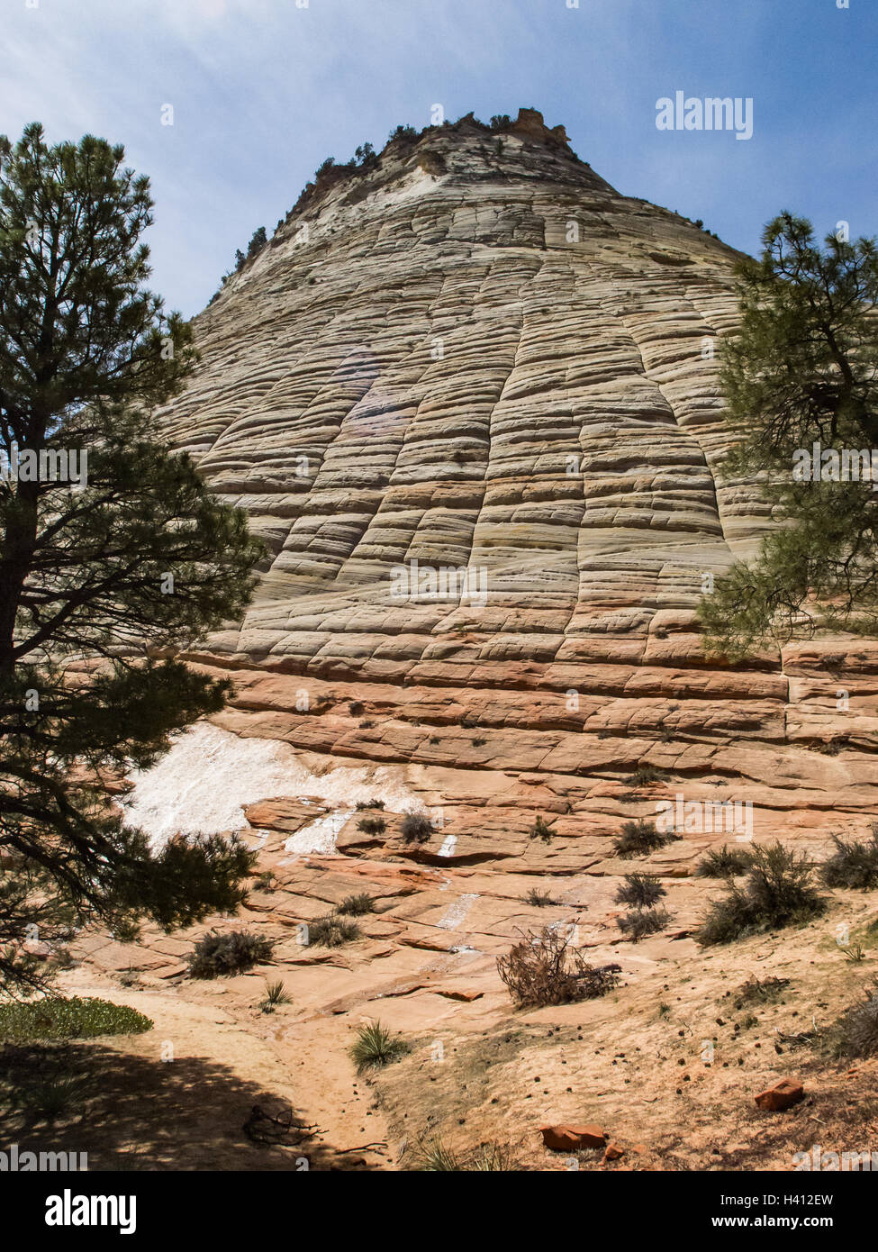Checkerboard Mesa in Zion National Park Utah Stock Photo - Alamy