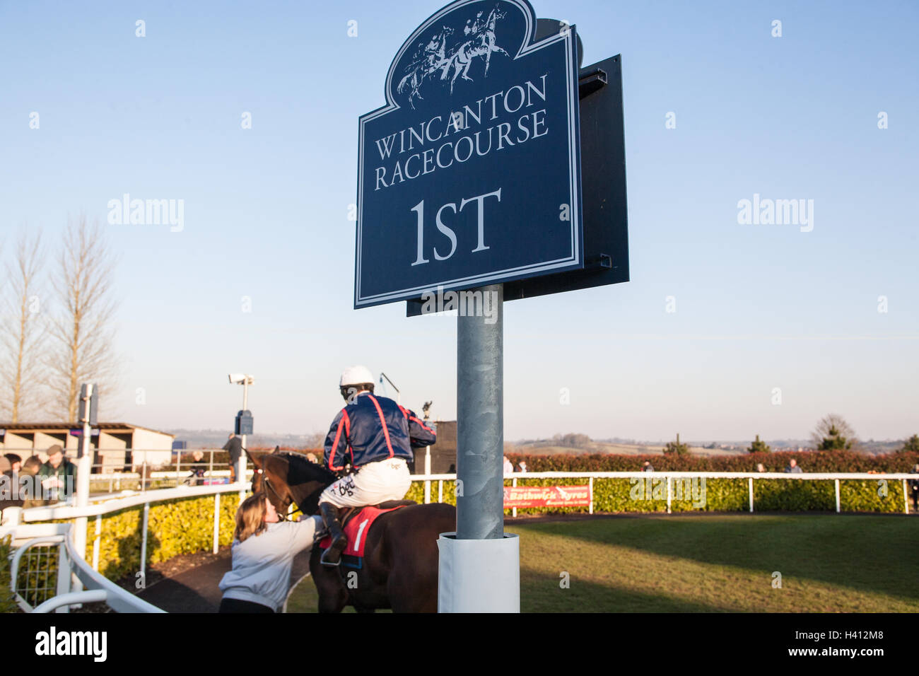 At Wincanton horse racing course,Somerset,England,U.K.,Europe Stock ...