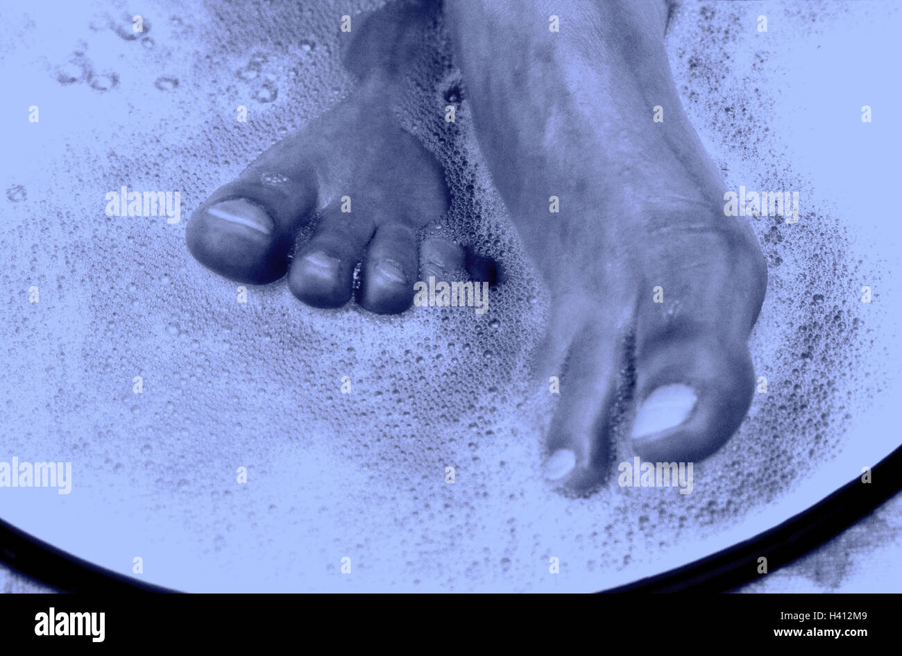 Woman, footbath, detail, hygiene, personal care, pedicure, bowl ...