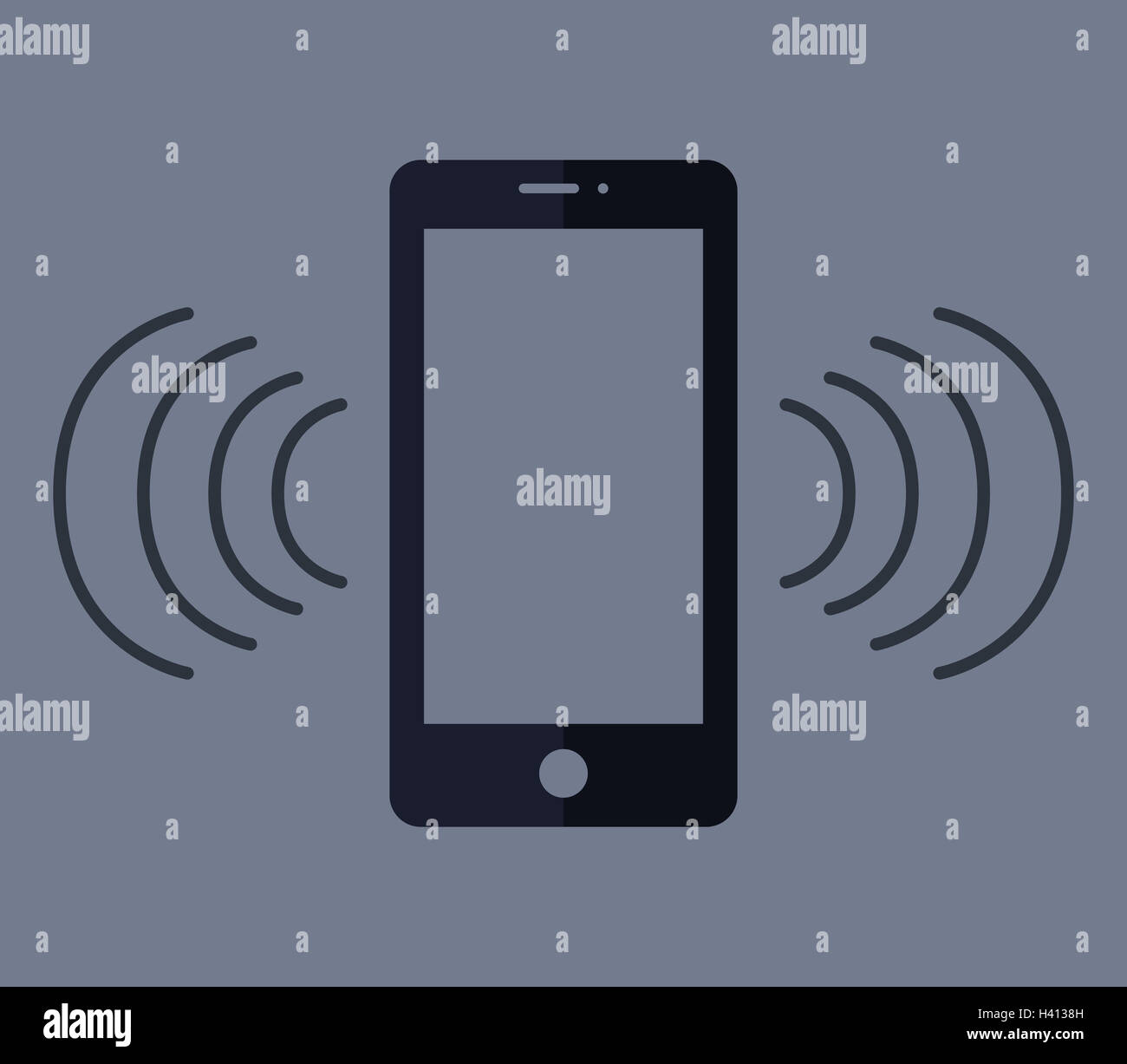 Cell phone icon sounds Stock Photo - Alamy
