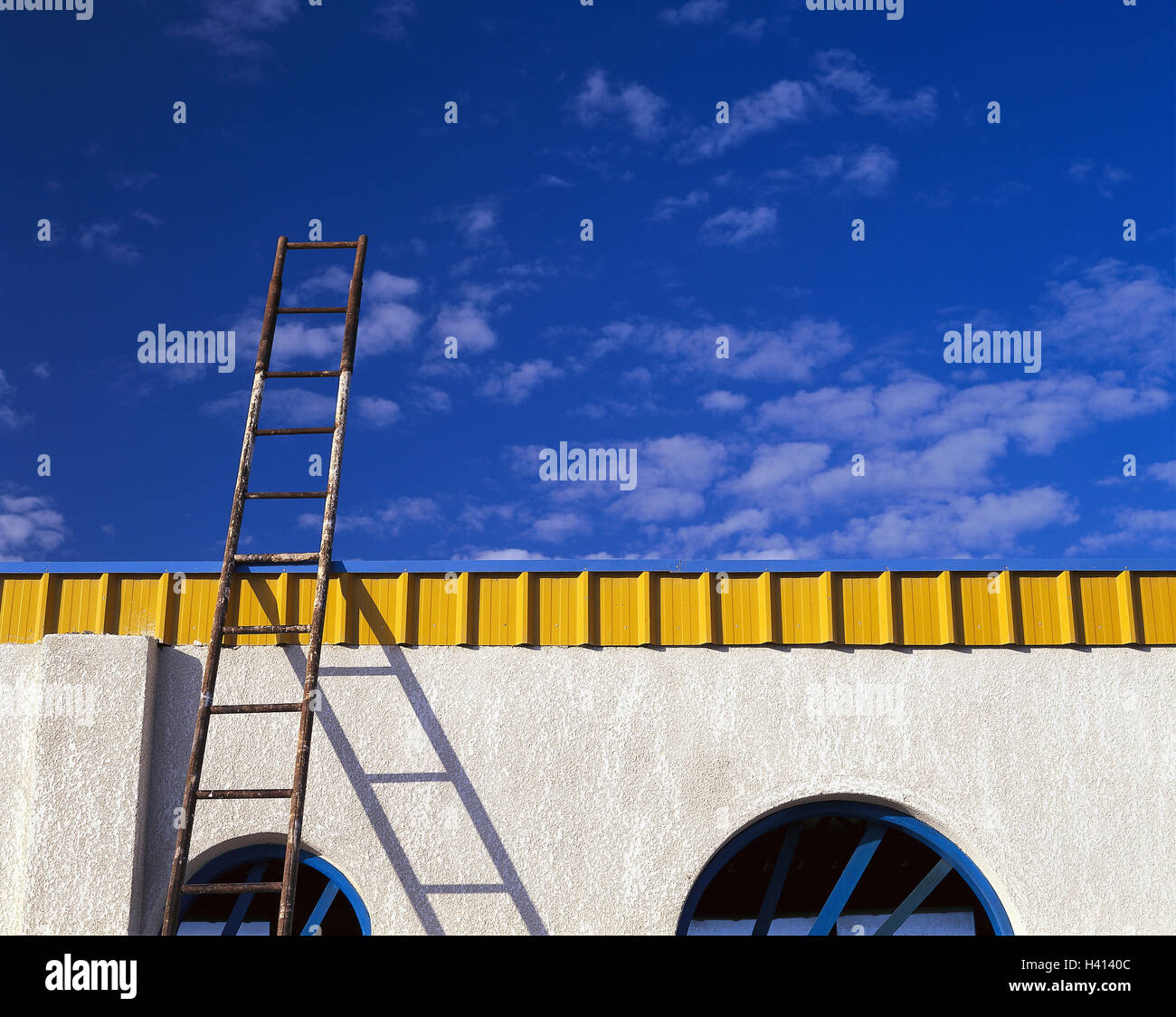 House, conductor, metal roof, building, wall of a house, wall, metal ...