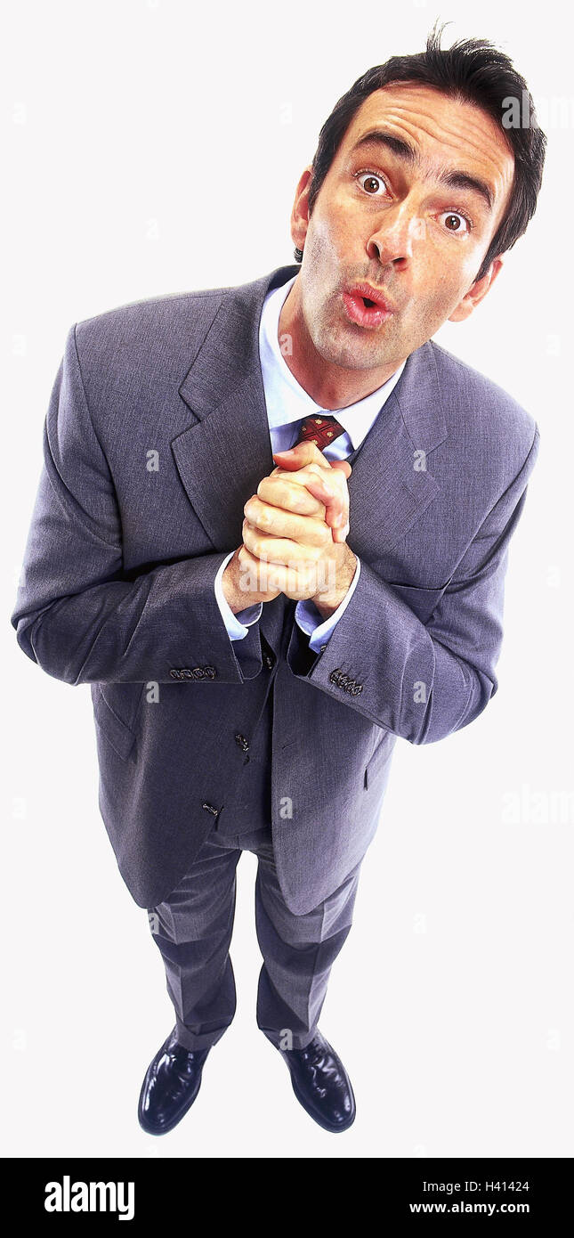 Manager, gesture, is surprised, Men, surprised, studio, cut out, man ...