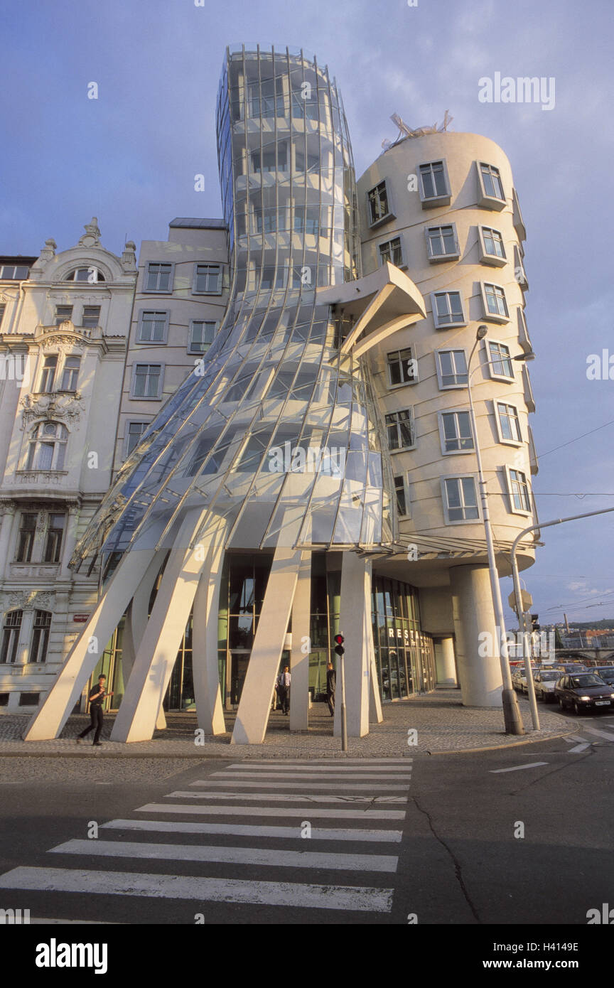 Czechoslovakia, Prague, "Dancing House", Europe, Czech Republic, middle ...