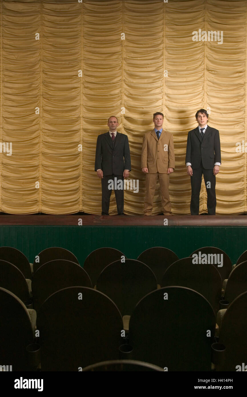 Film set, actor, seriously, stand, group picture, rows, blank, ensemble ...