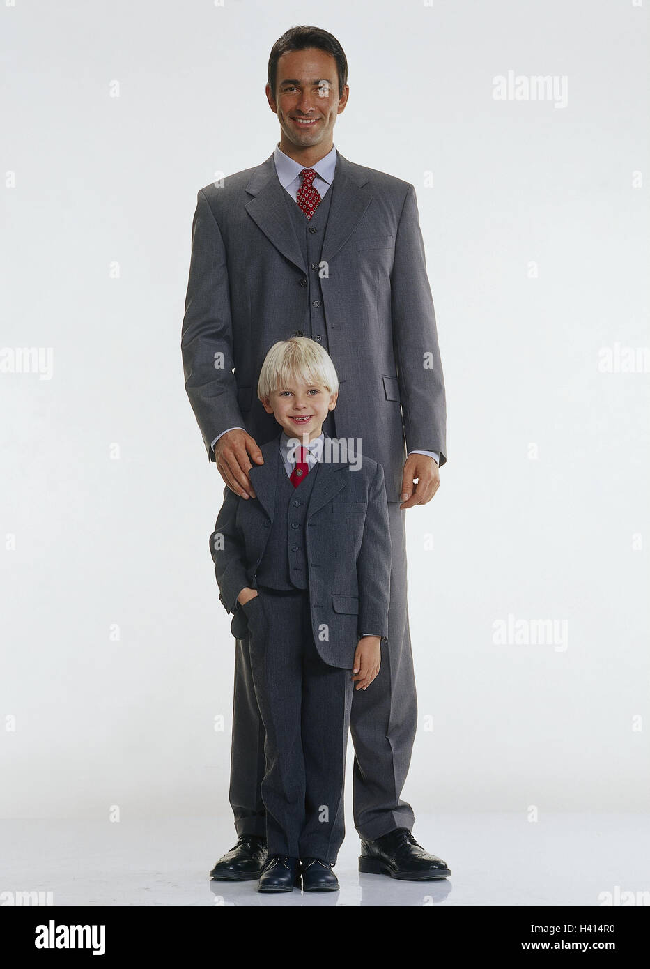 Father, son, smile, suit, professions, studio, cut out, boy, man, child ...