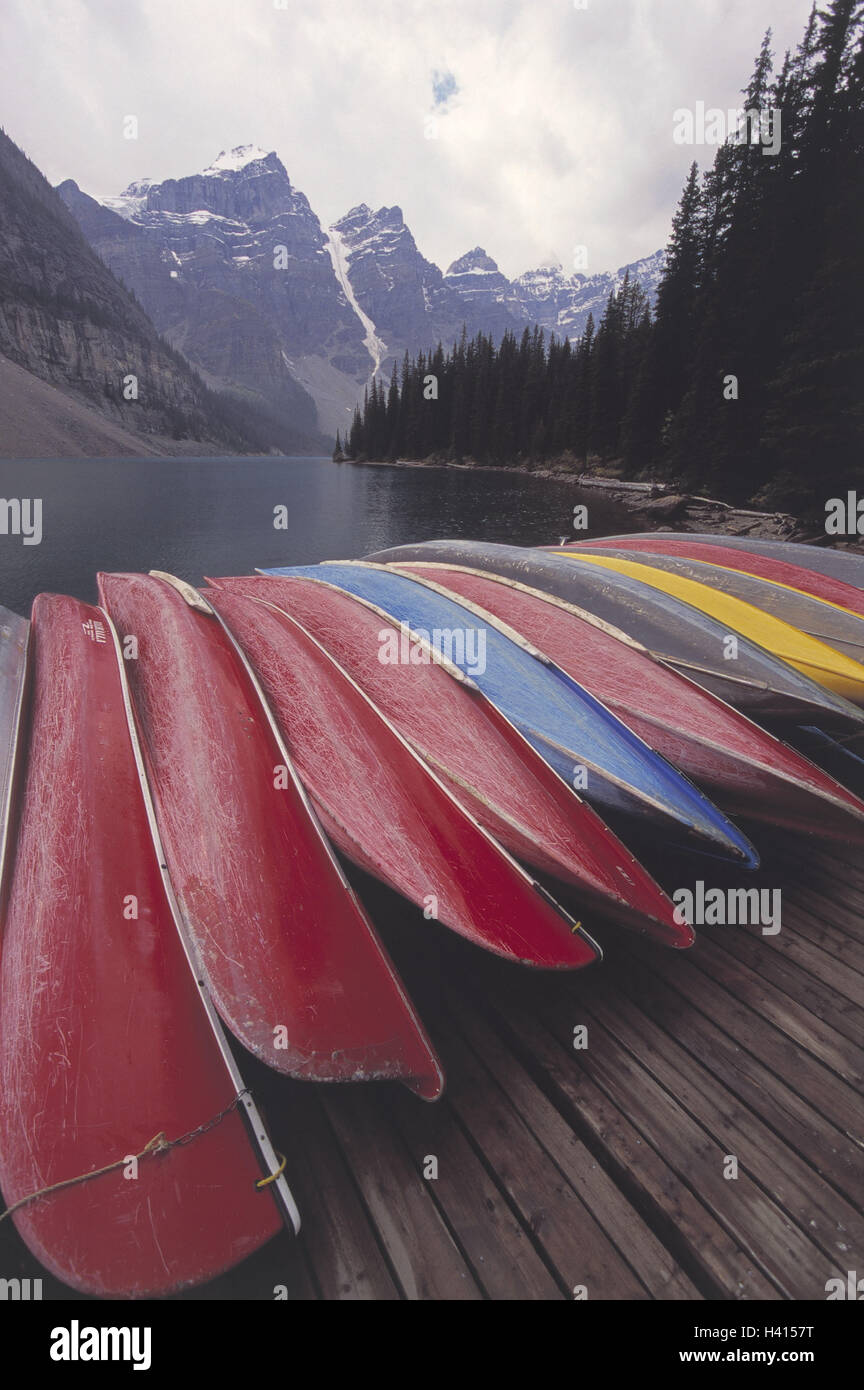 Canada, Alberta, Rocky Mountains, Banff national park, Moraine brine ...