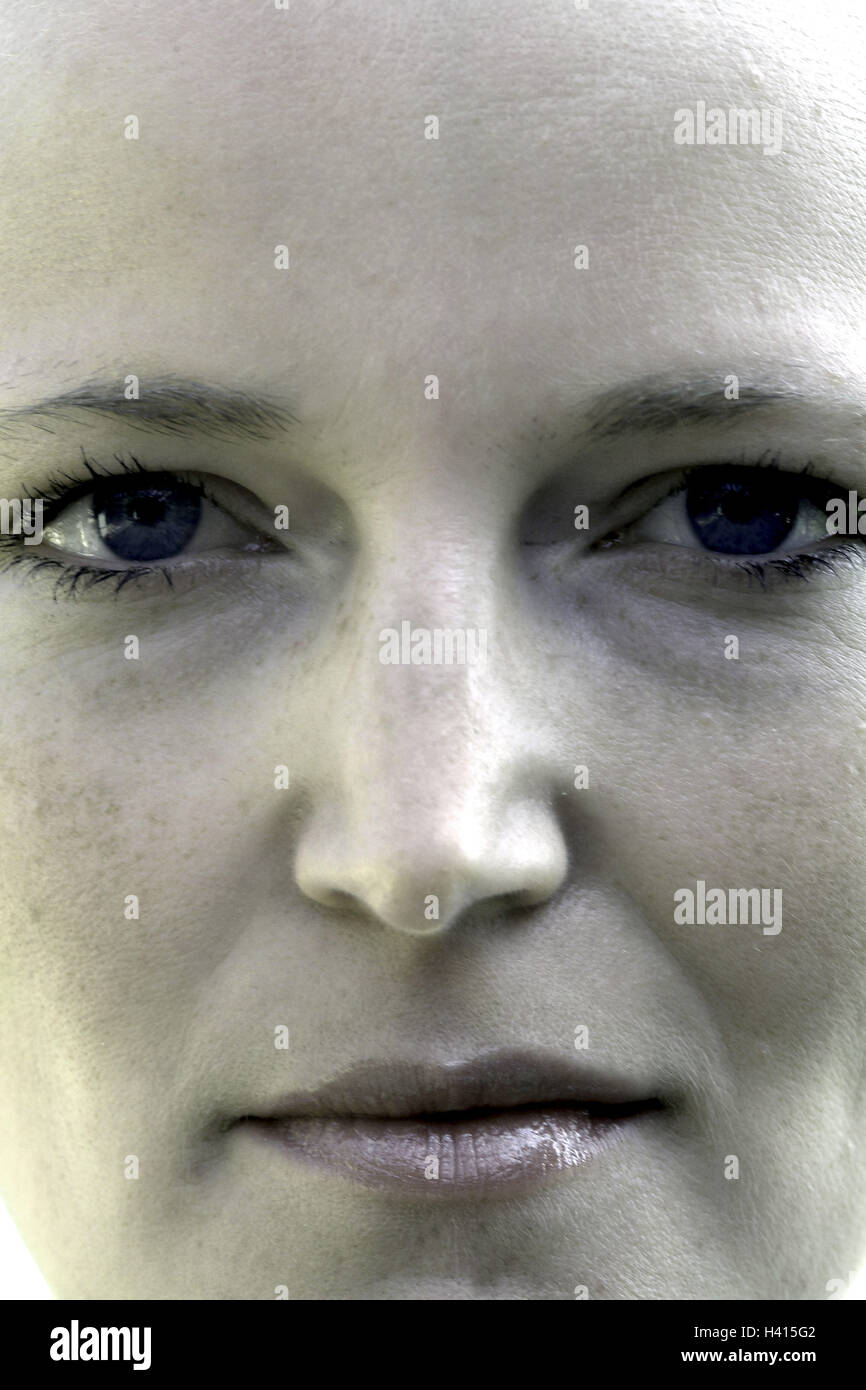 Woman, young, detail, look, portrait, women's portrait, curled ...