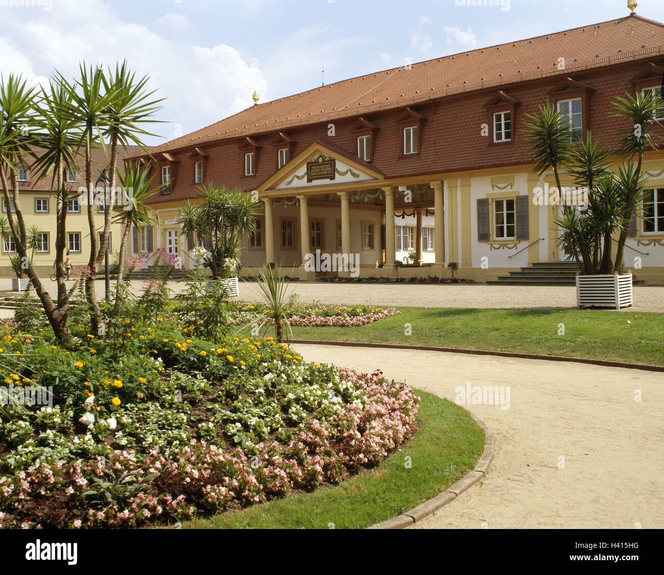 Germany, Bavaria, bath Bocklet, health resort park, health resort house ...