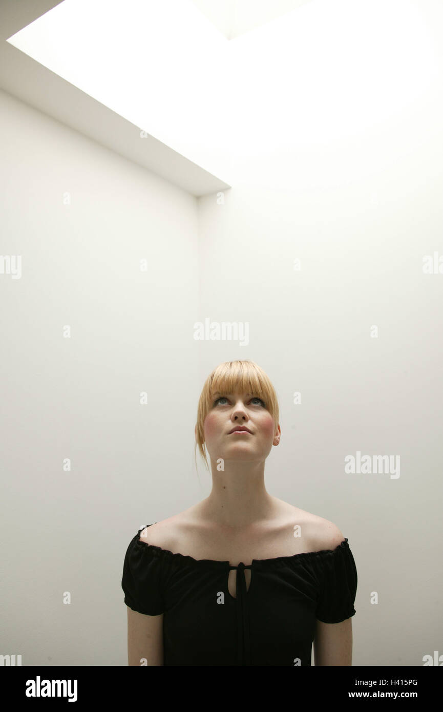 Overhead light, woman, young, to high-level views, room, room, skylight ...