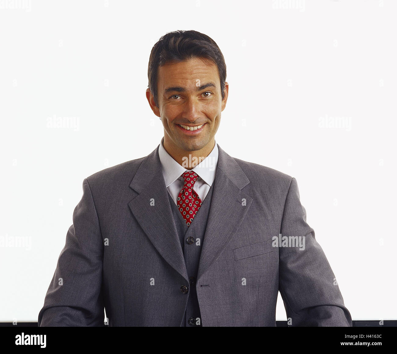 Manager, young, smile, half portrait, Men, studio, cut out, man ...