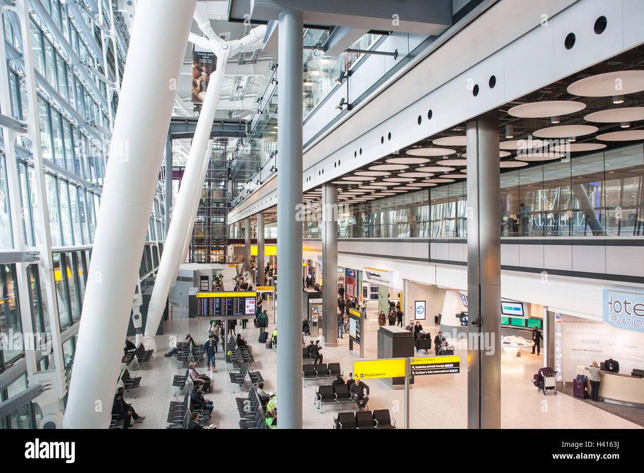 high,inside,interior,view,viewpoint,Terminal 5,five, at Heathrow ...