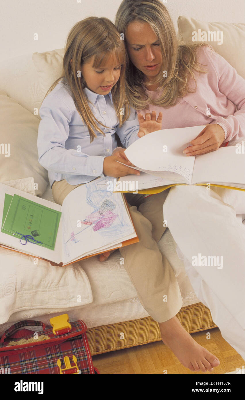 Couch, nut, subsidiary, homework, check, critically, sofa, woman ...