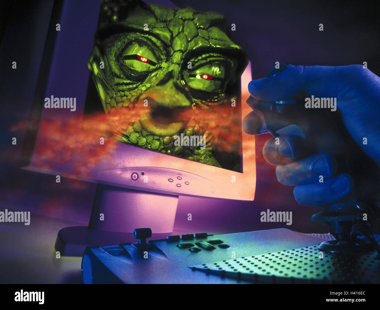 Computer game, monster, game, computer, really, control, joystick ...