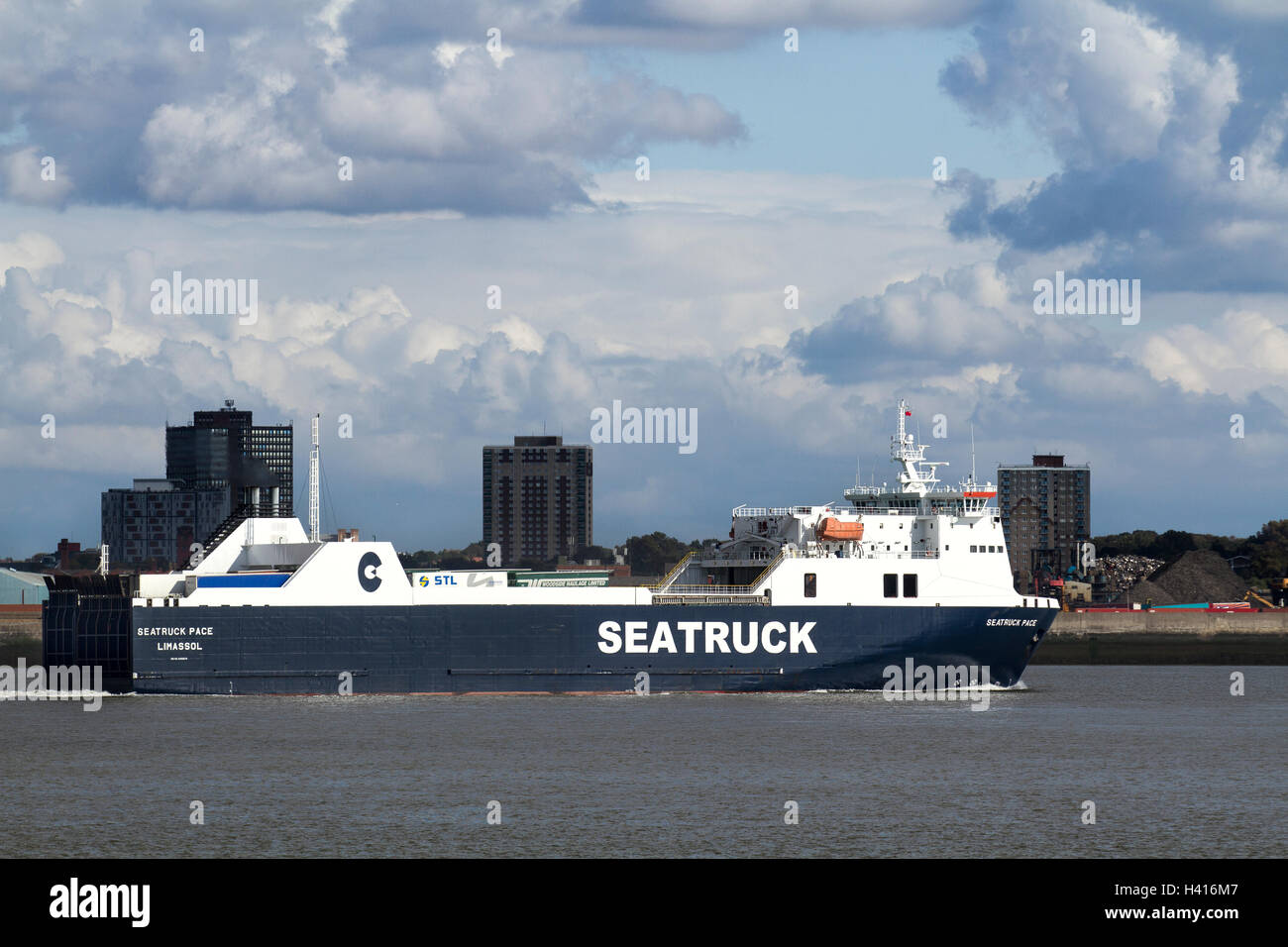 Seatruck’s Freight service at Liverpool terminal as seen from New ...