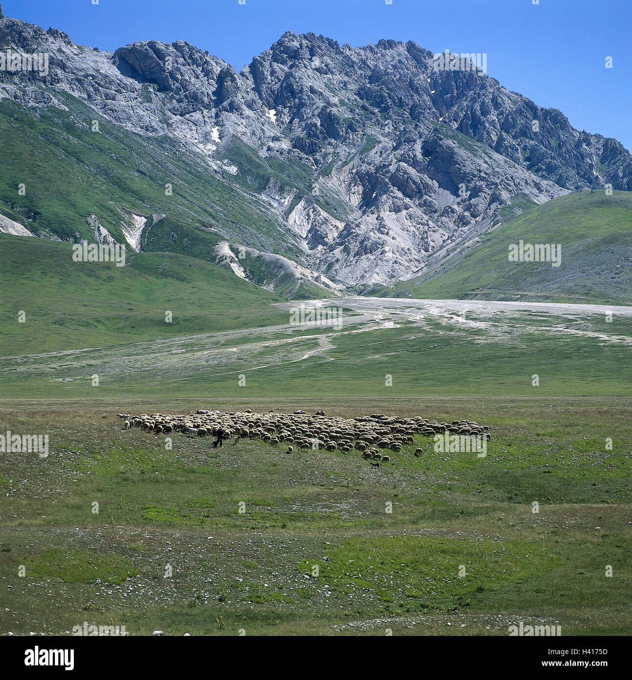Italy, the Abruzzi, national park grain Sasso, mountain landscape ...