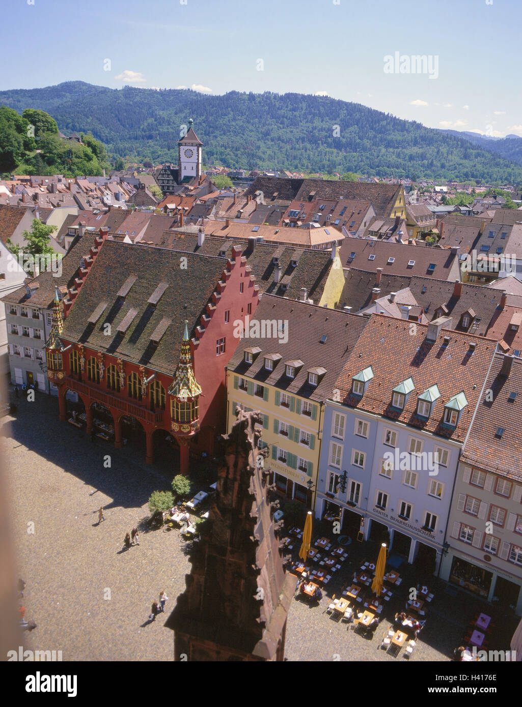 Germany, Baden-Wurttemberg, Freiburg im Breisgau, town overview ...