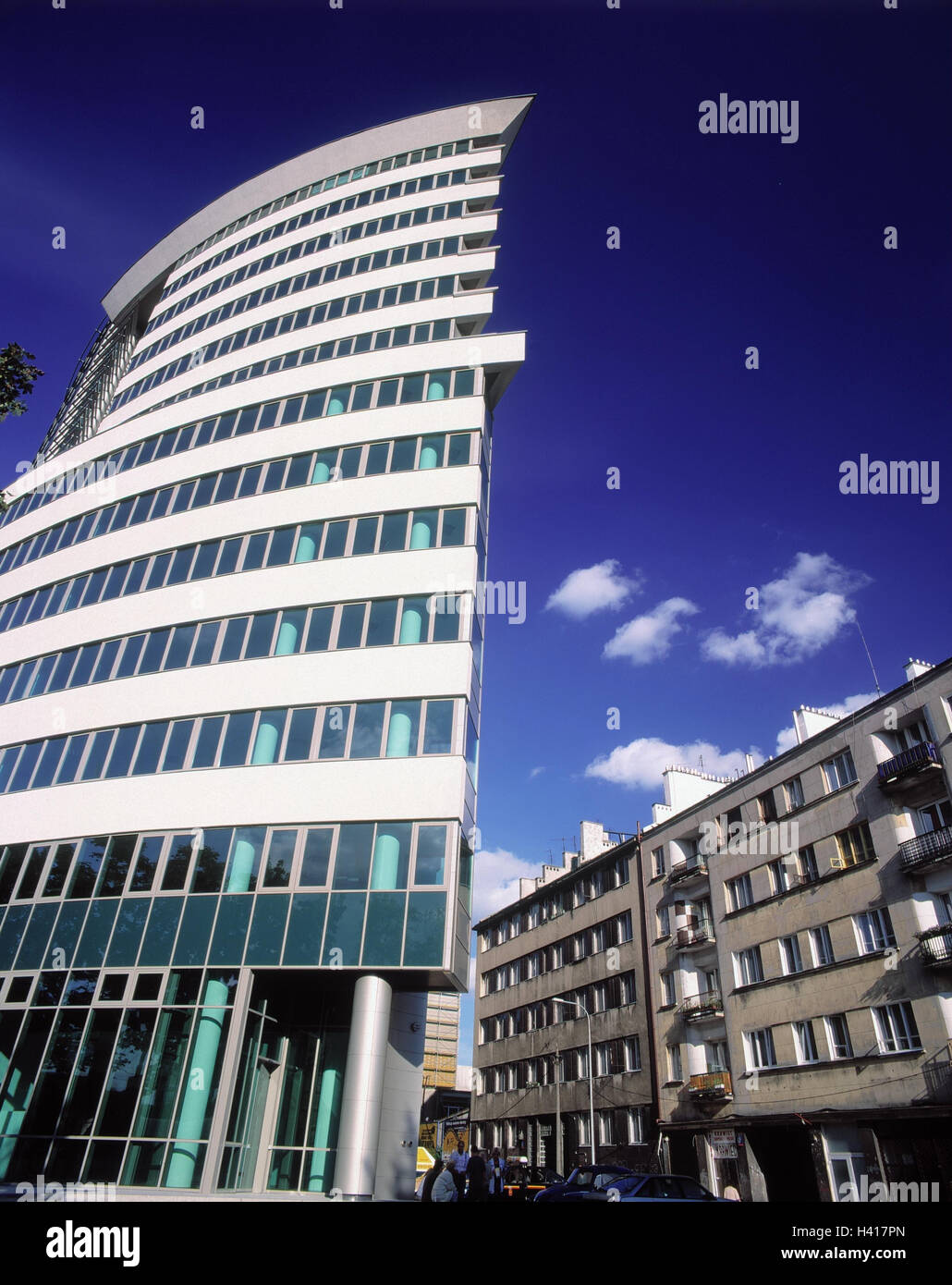 Poles, Warsaw, high rise, office building, residential houses ...