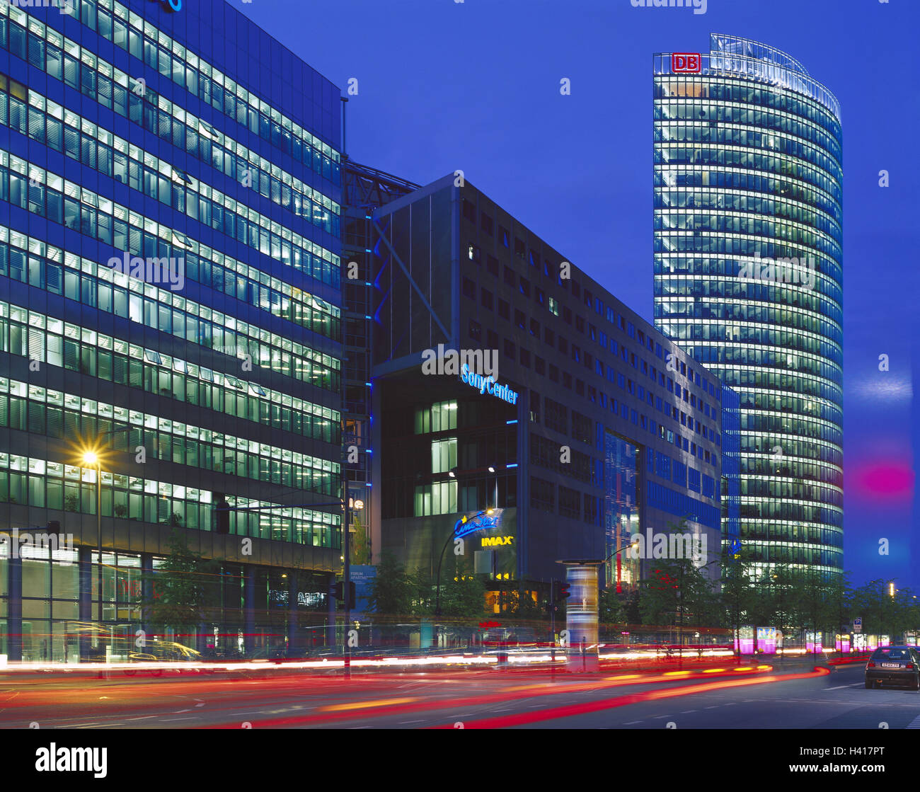 Germany, Berlin, Potsdam street, German Railways Tower, Sony centre ...