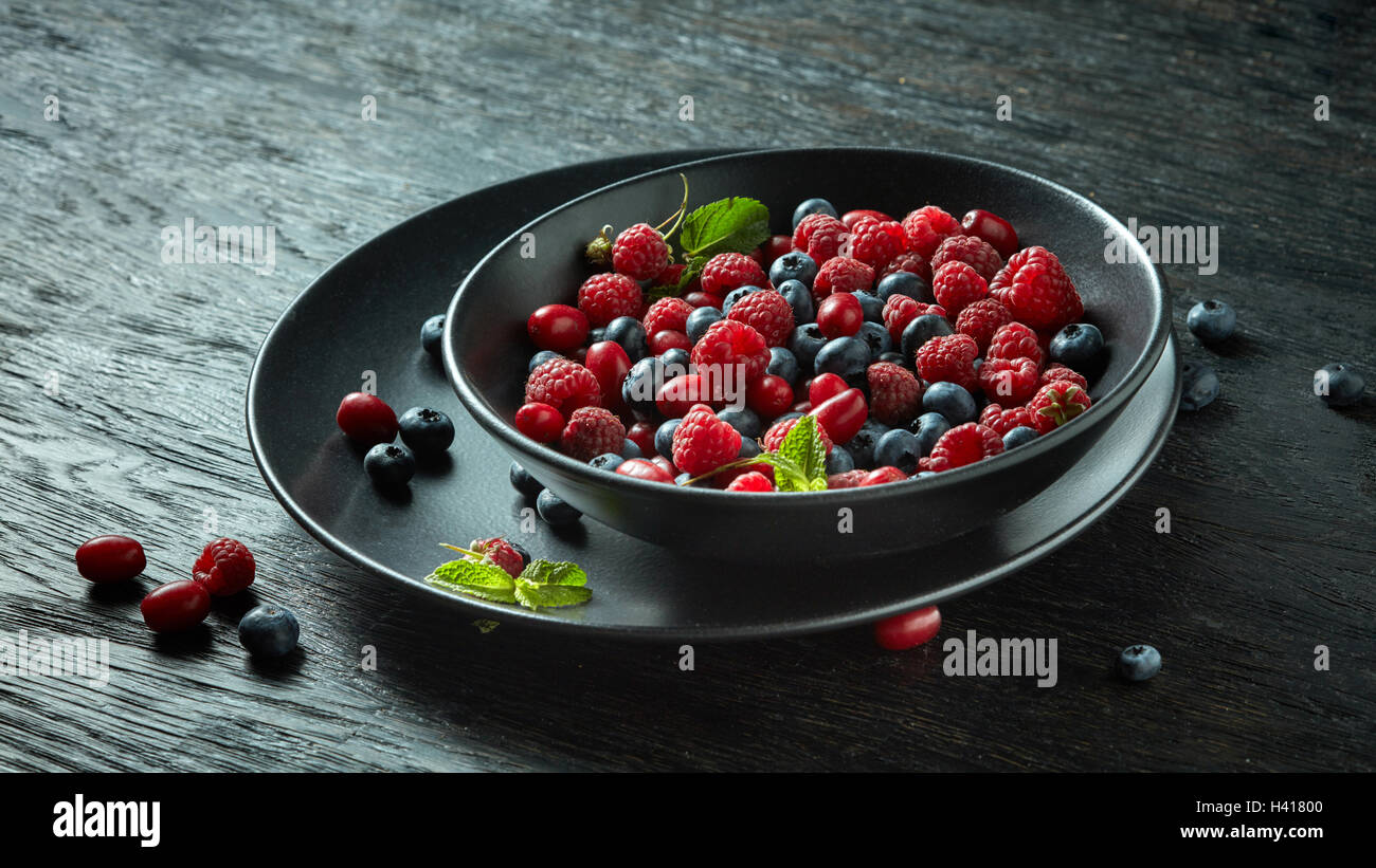 Mixed forest fruits Stock Photo - Alamy