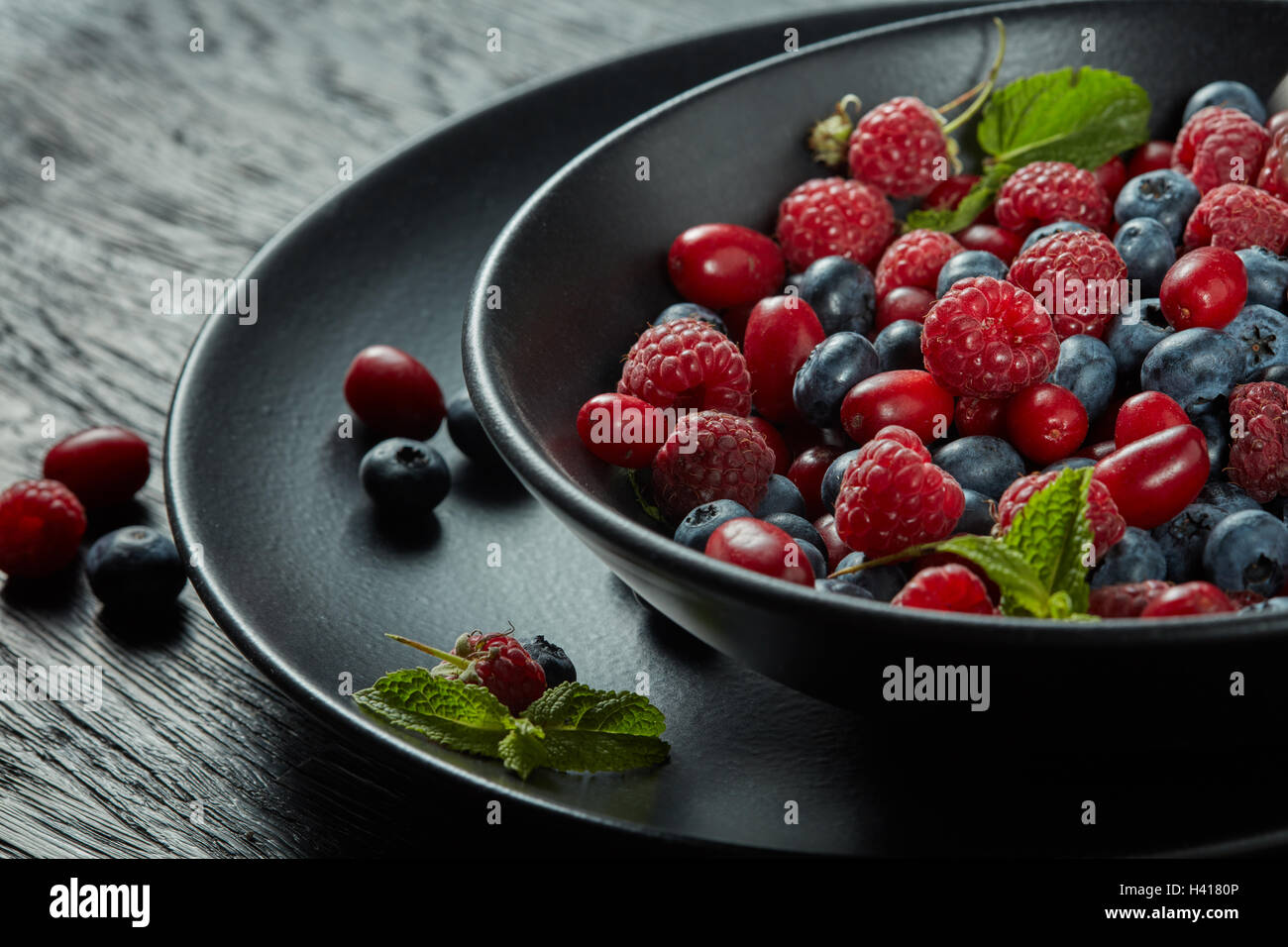 Mixed forest fruits Stock Photo - Alamy