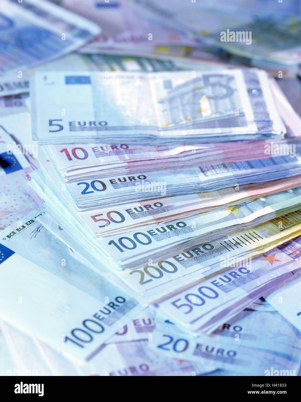 Bank notes, euro money, banknotes, cash, currency, euro banknotes, euro ...