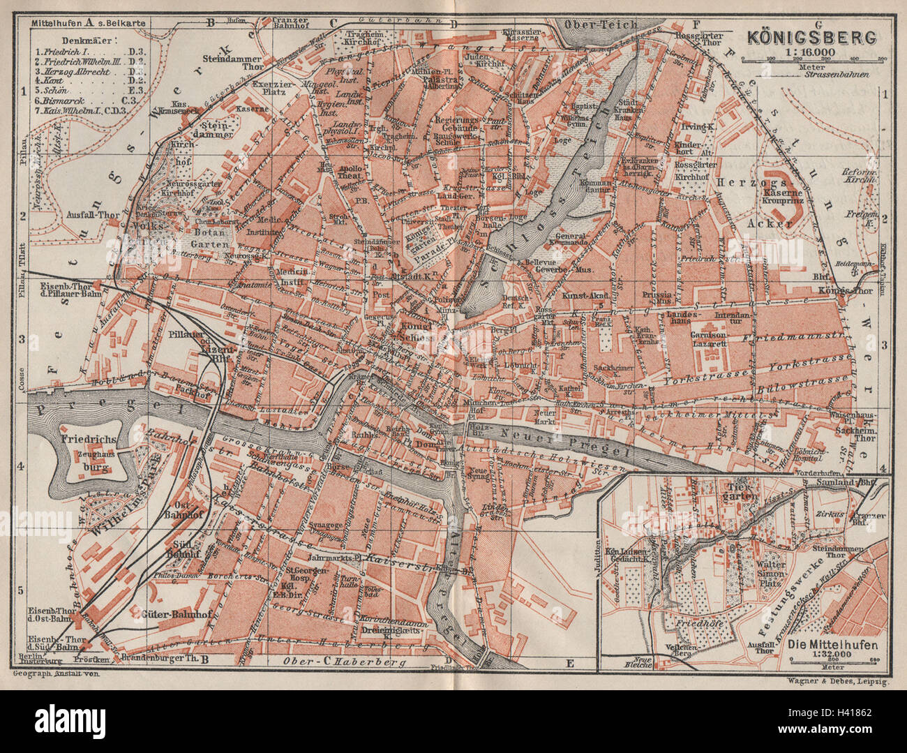 Konigsberg map hi-res stock photography and images - Alamy