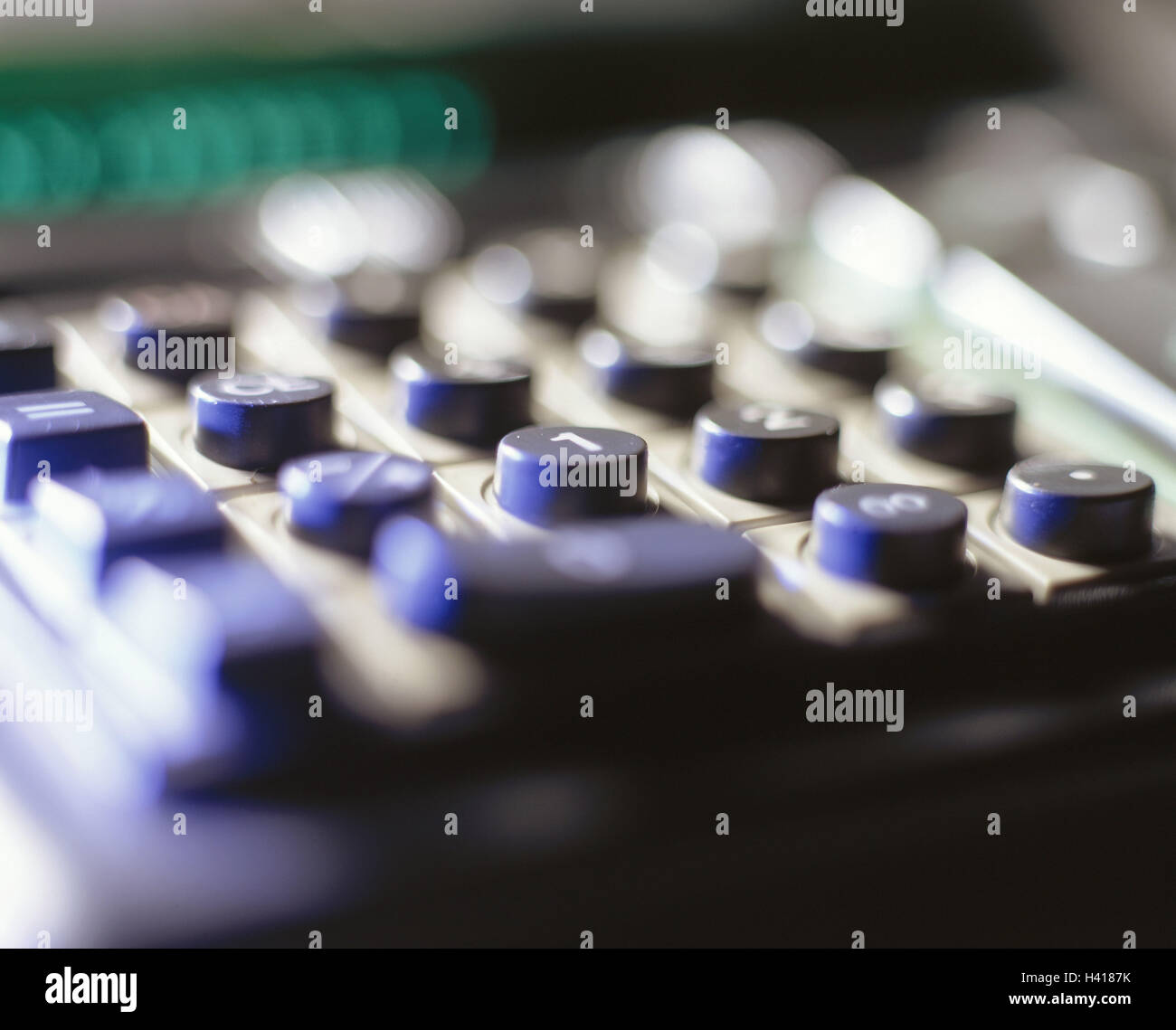 Electronic calculators, keyboard, detail, blur office machine, computer ...