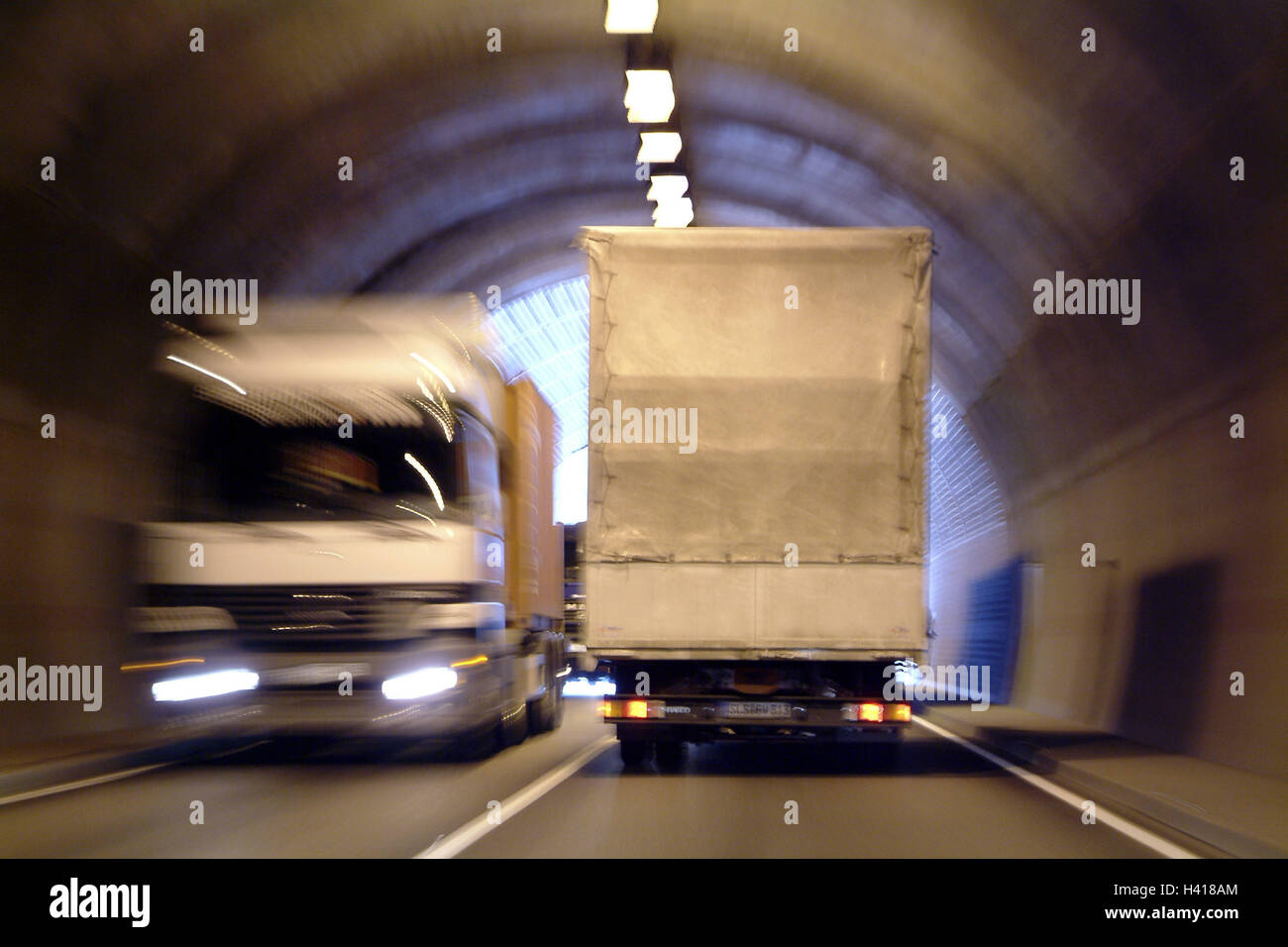 Tunnel, lighting, traffic, truck, two-way traffic, underpass, road ...