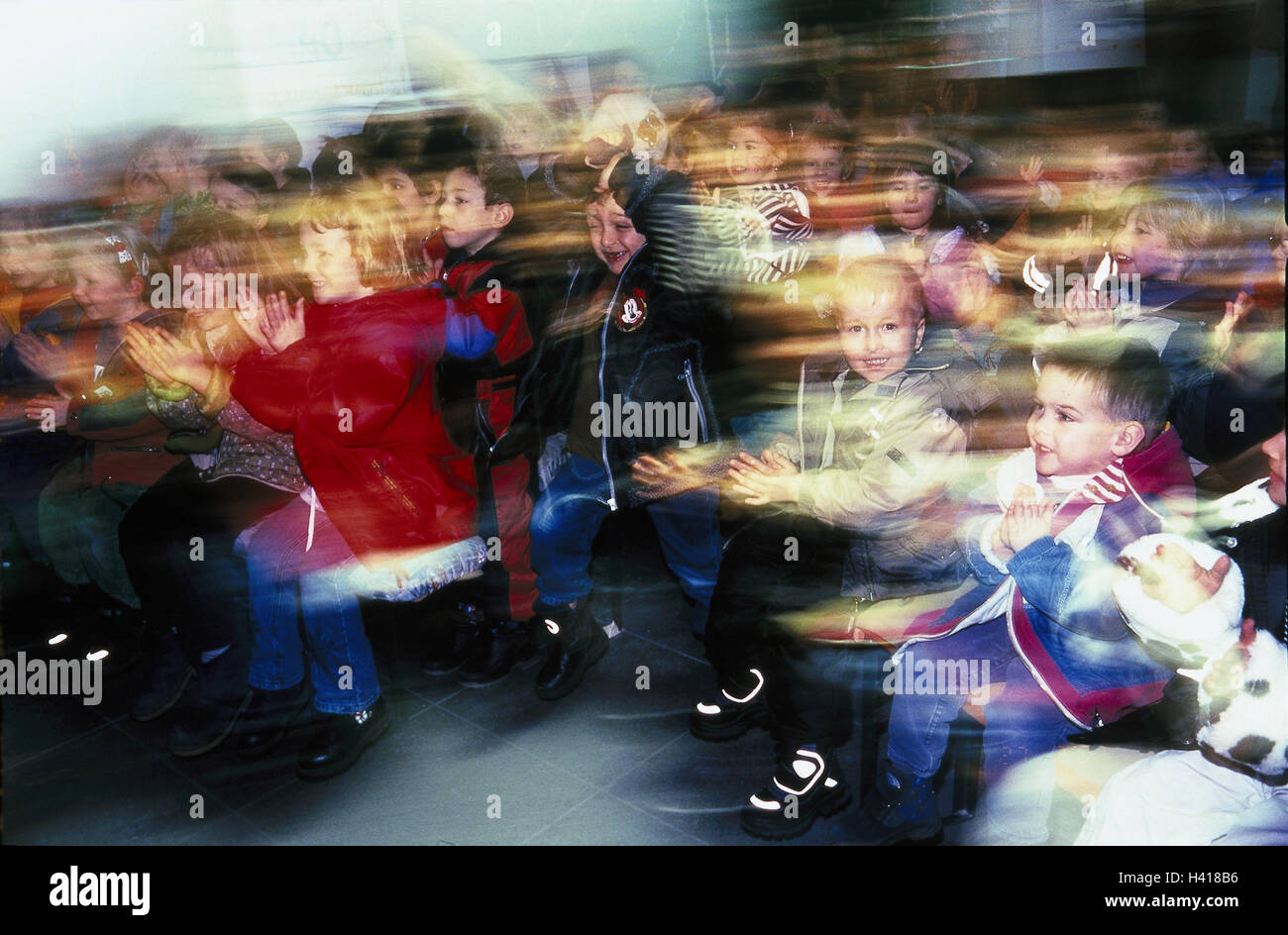 Event, spectator, children, clap, manipulated, child event, showing ...