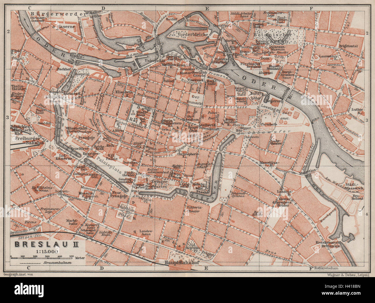 Vintage wroclaw plan hi-res stock photography and images - Alamy
