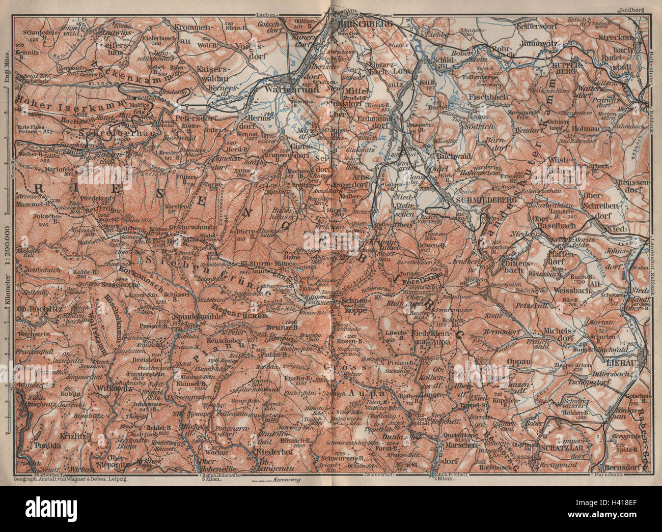KARKONOSZE KRKONOŠE MOUNTAINS. Jelenia Gora Cieplice Lubawka Czech Rep ...