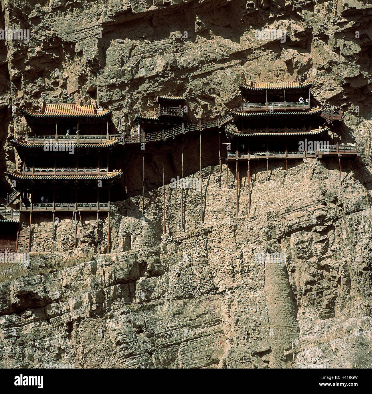 China, Shaanxi, Datong, Heng Shan, hanging cloister, Shenxi, Shensi ...