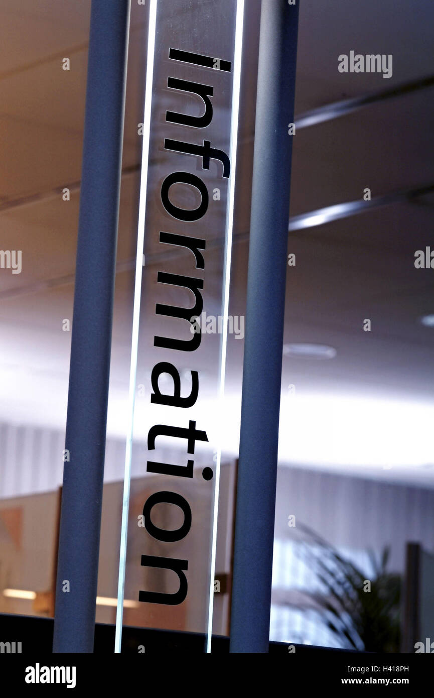 Bank, sign, information Credit institution, bank buildings, indoors ...