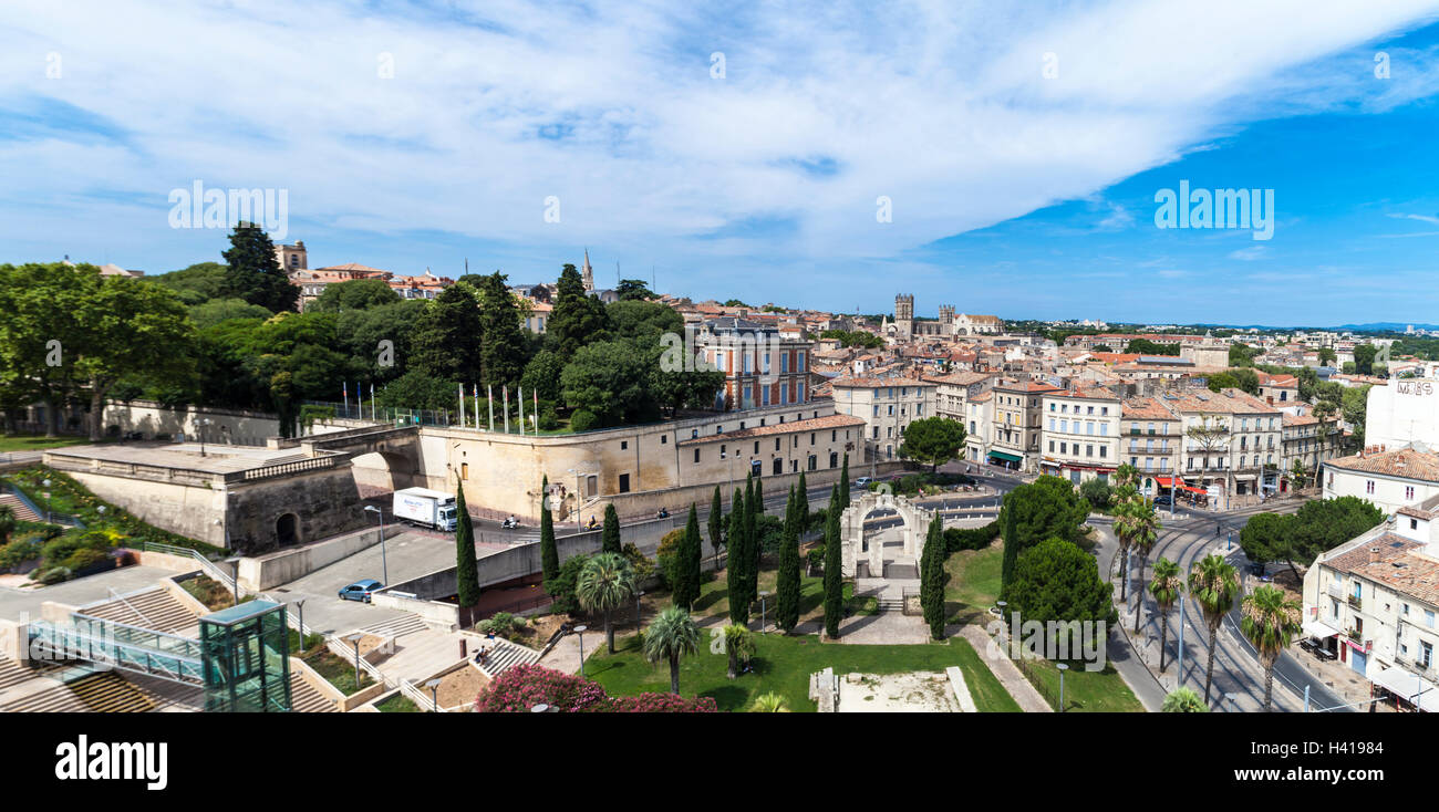 Panoramic view at city of Montpellier, France Stock Photo - Alamy
