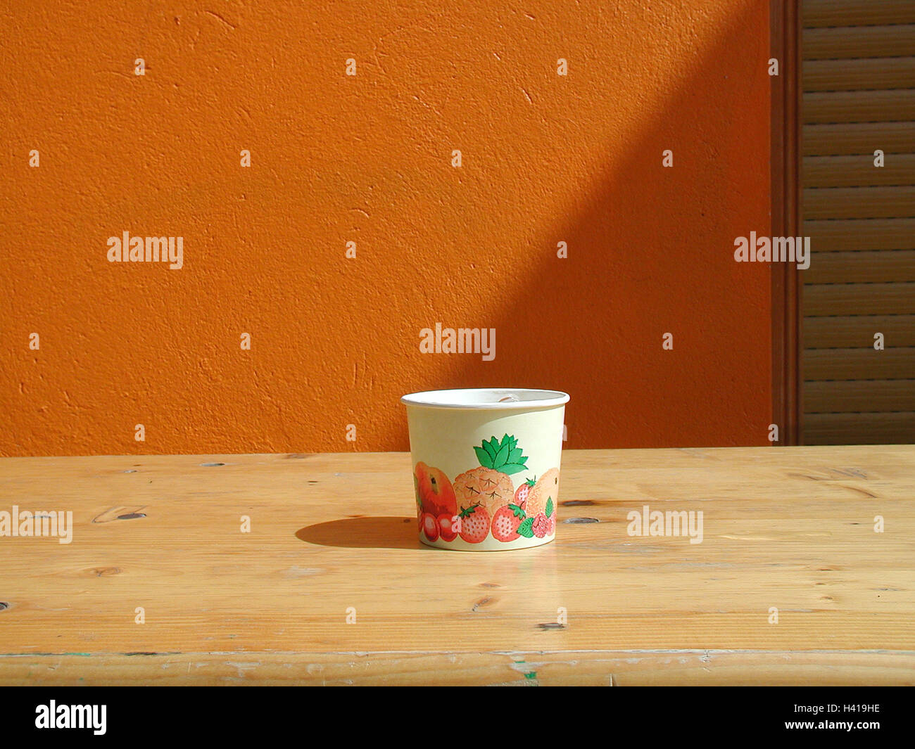 Wood table, sundaes, empty Table, cup, ice, dessert, sweetly, sweet ...