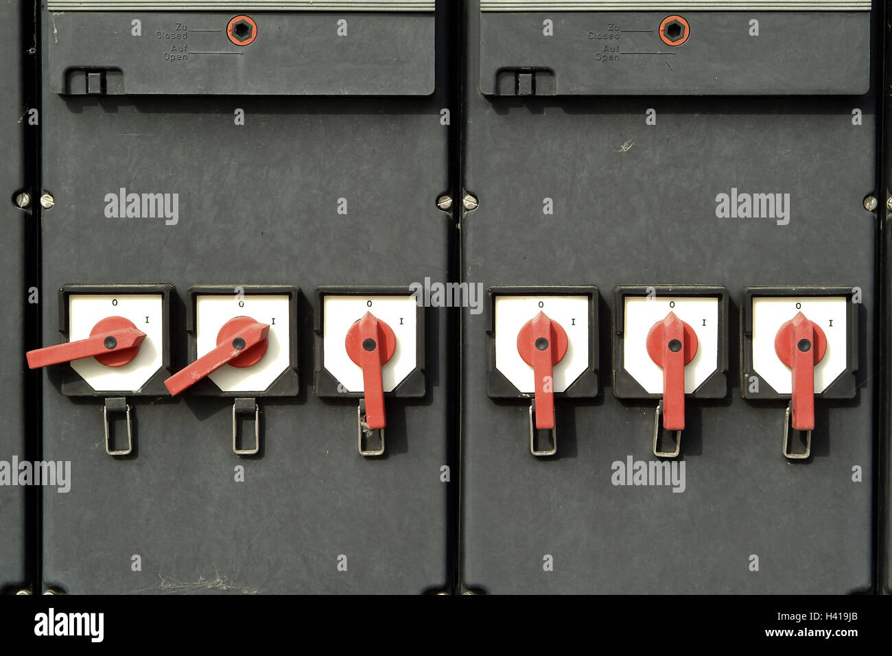 Switchgear and controlgear, detail, engaging spring switch, industry ...