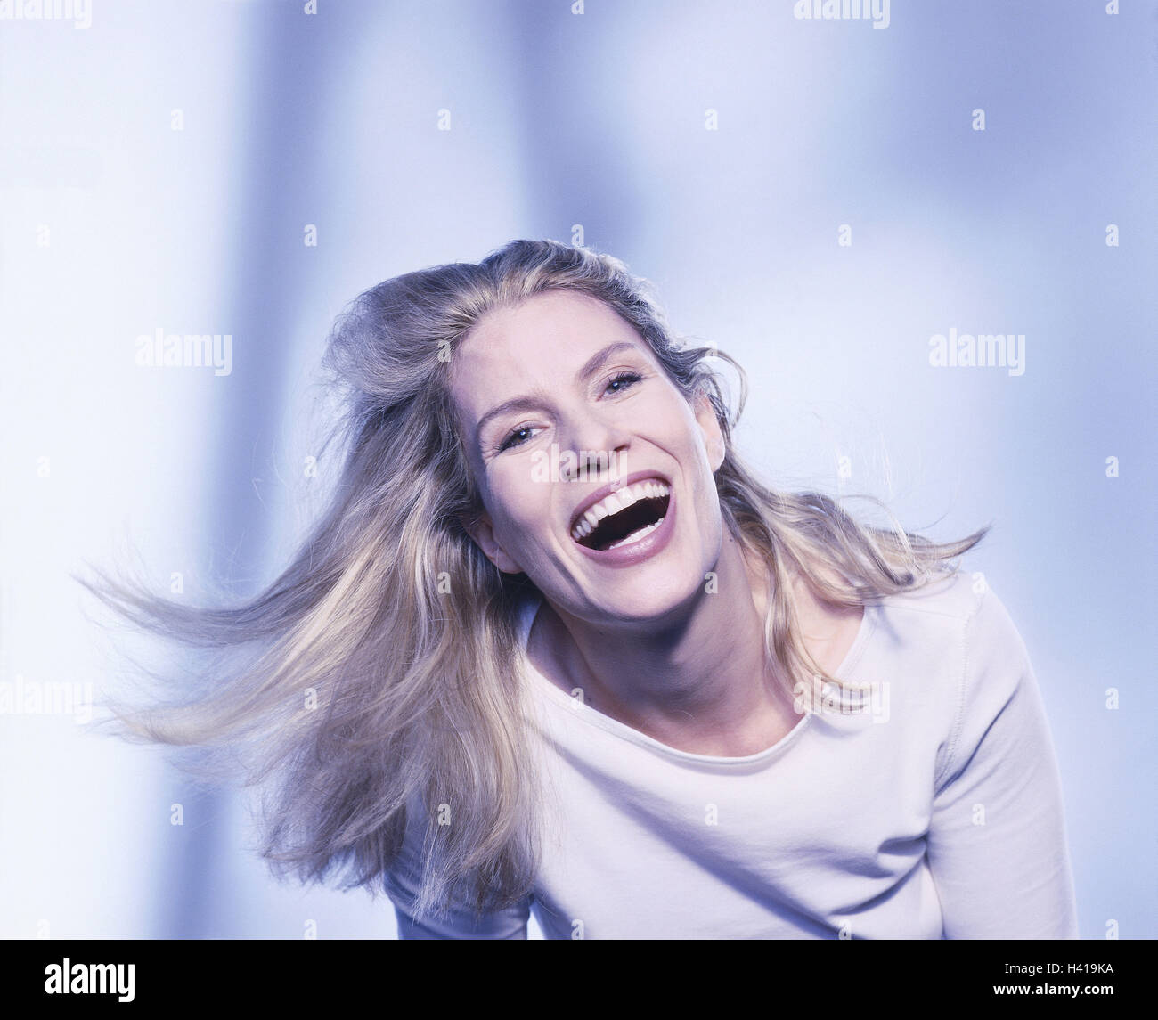 Woman, carefree, laugh, portrait, women's portrait, 30 years, happy ...