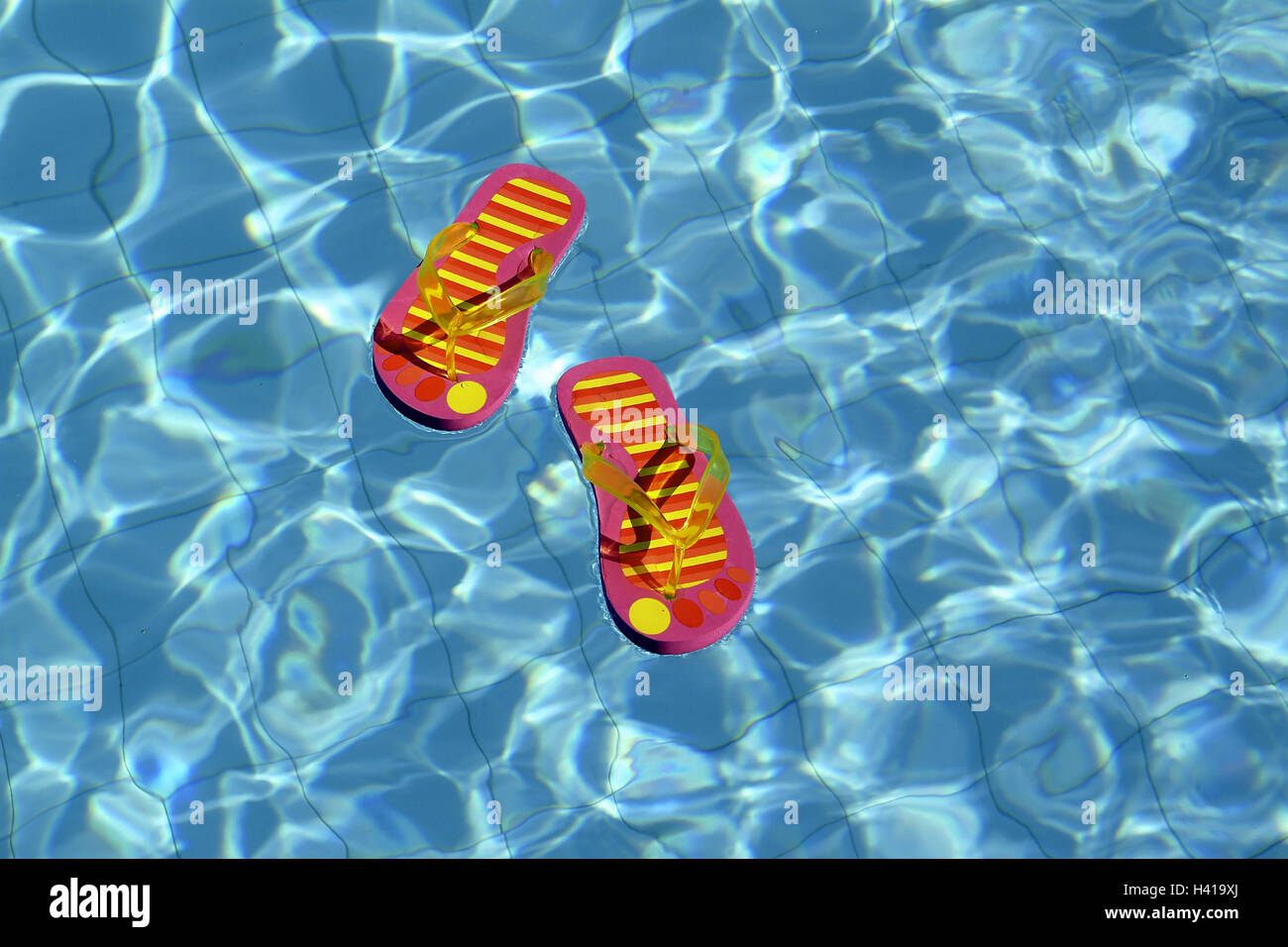 Pool, water surface, flip flops, float, swimming pool, swimming pool ...