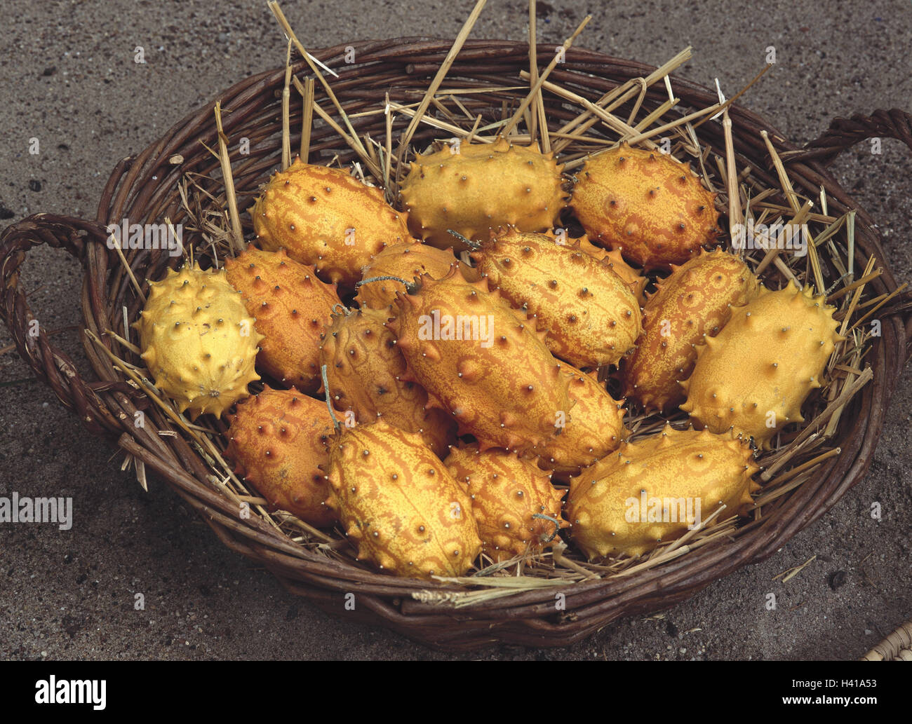 Baskets, Kiwanos, fruits, exotic, tropical, tropical fruits, horn melon ...