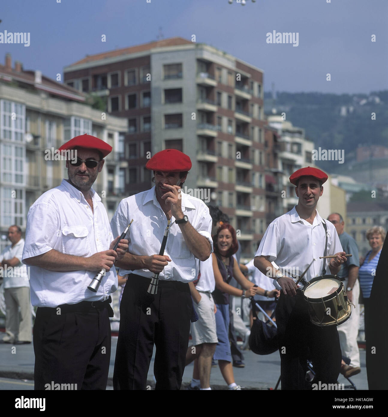 Spain, Bilbao, Fiesta "Semana, grandee", street musicians, Europe, the ...