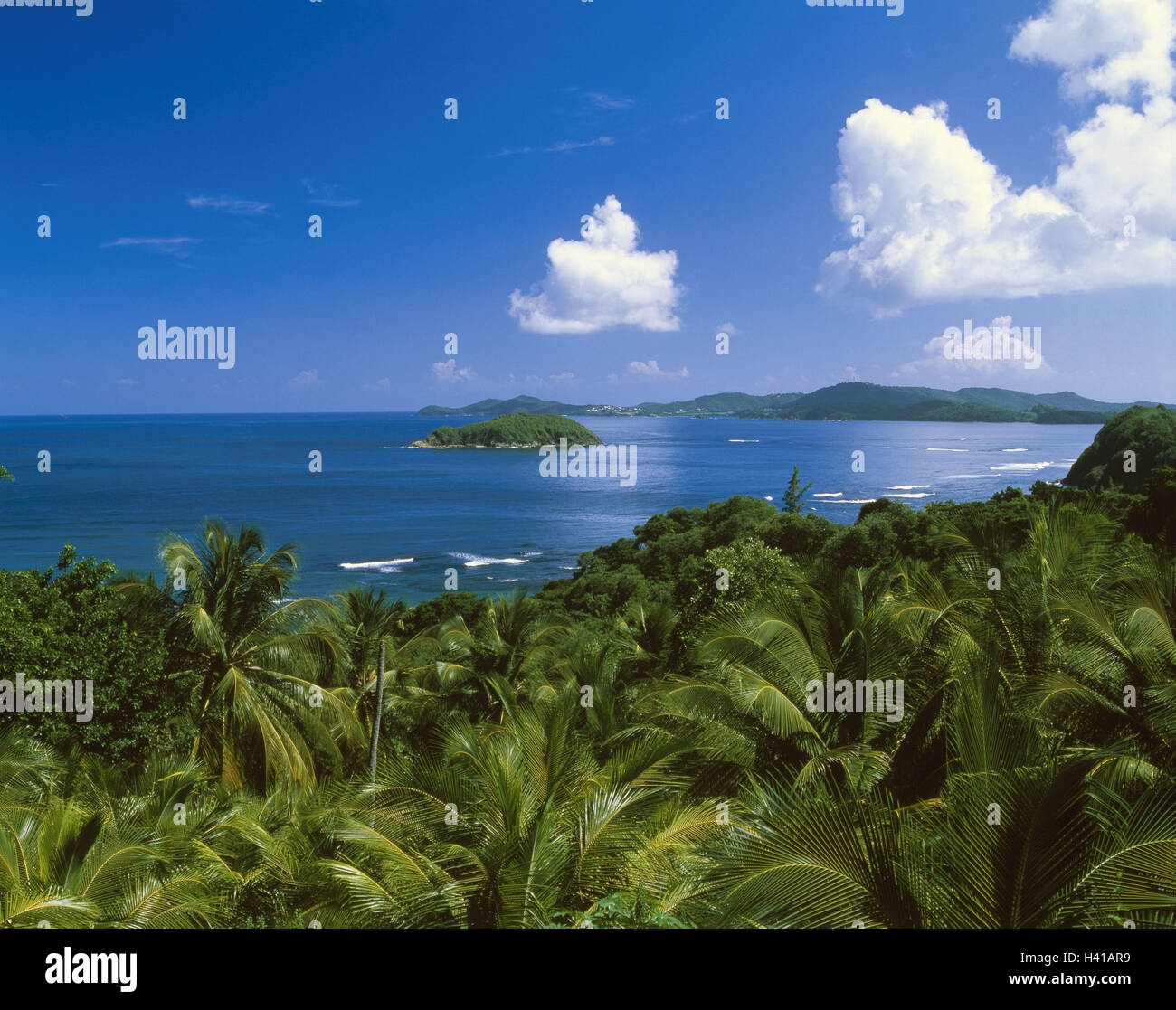 Martinique, La Trinite, coastal scenery, sea, the French Antilles, the ...