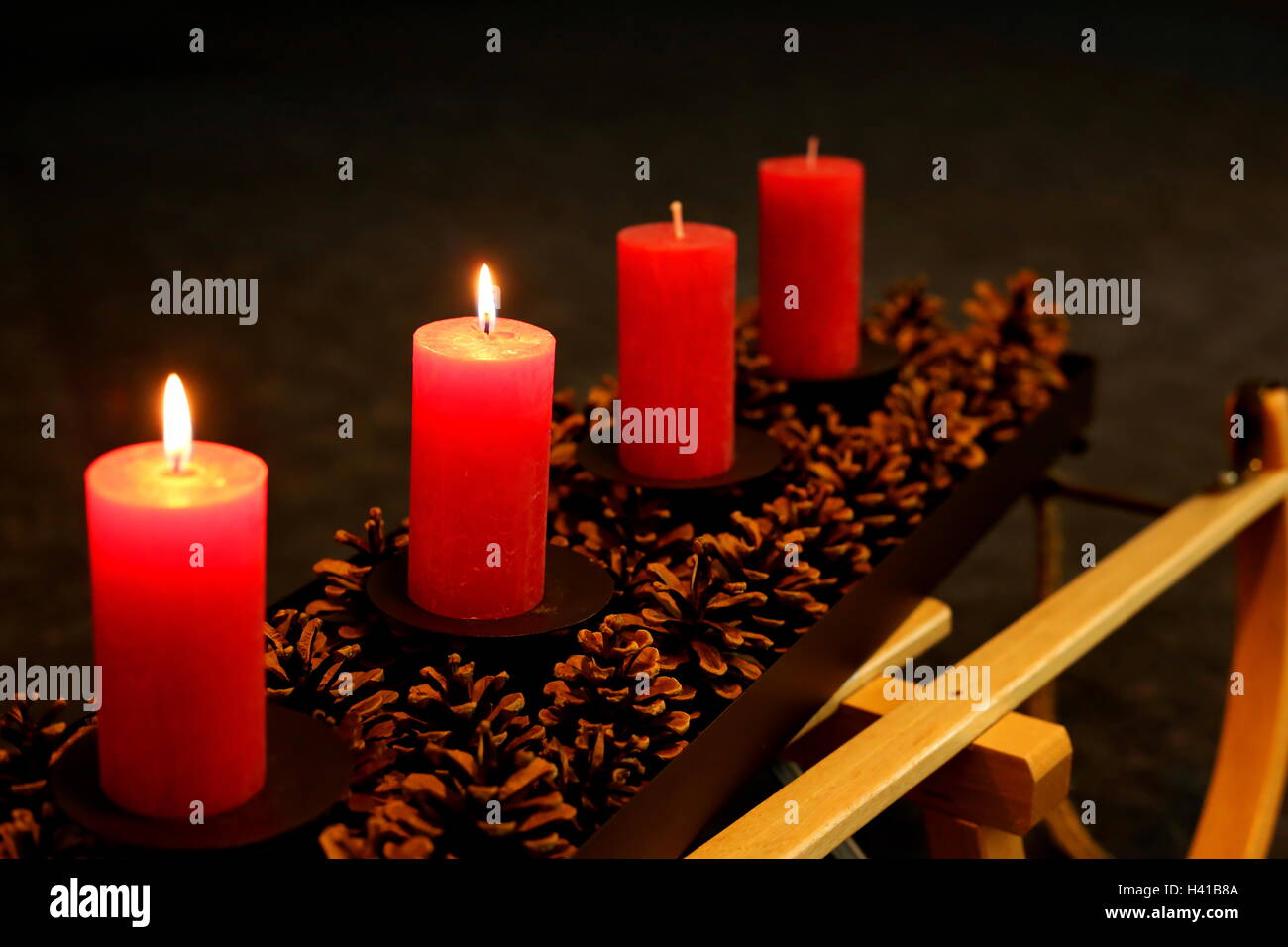 Frohe weihnachten kerze hi-res stock photography and images - Alamy