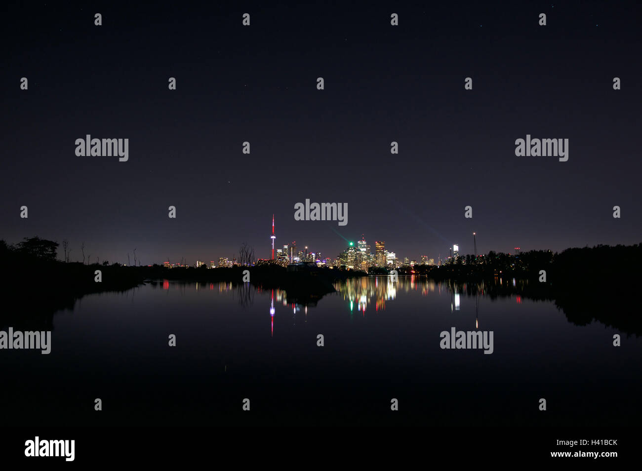 View of toronto city from cn tower at night hi-res stock photography and images - Alamy