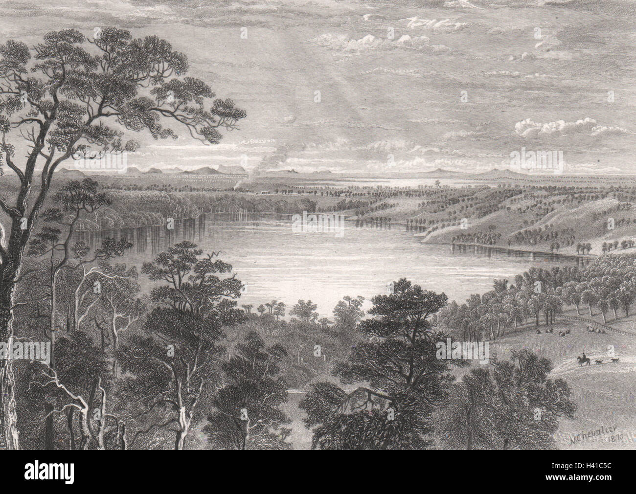 "The Basin Bank, Victoria", by E.C. BOOTH/Nicholas CHEVALIER. Australia ...