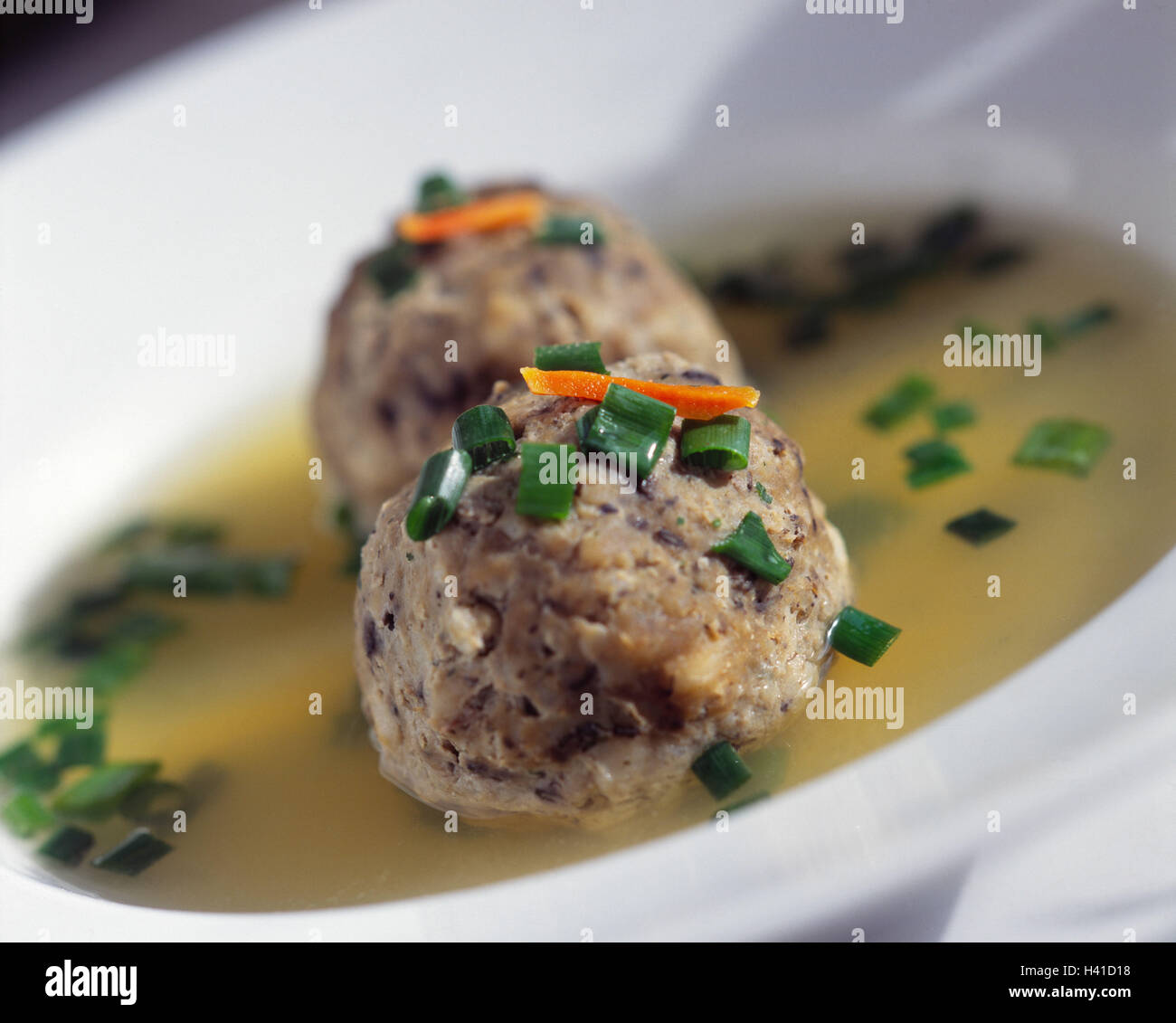 Plates, liver dumpling soup, soup plate, soup, broth, broth, liver ...