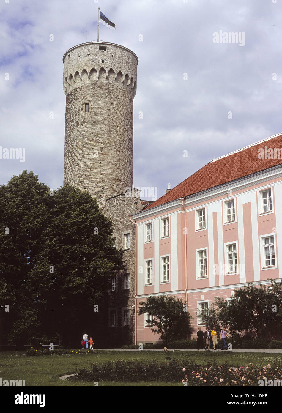 The republic Estonia, Tallinn, cathedral mountain, Toompea lock, tower ...