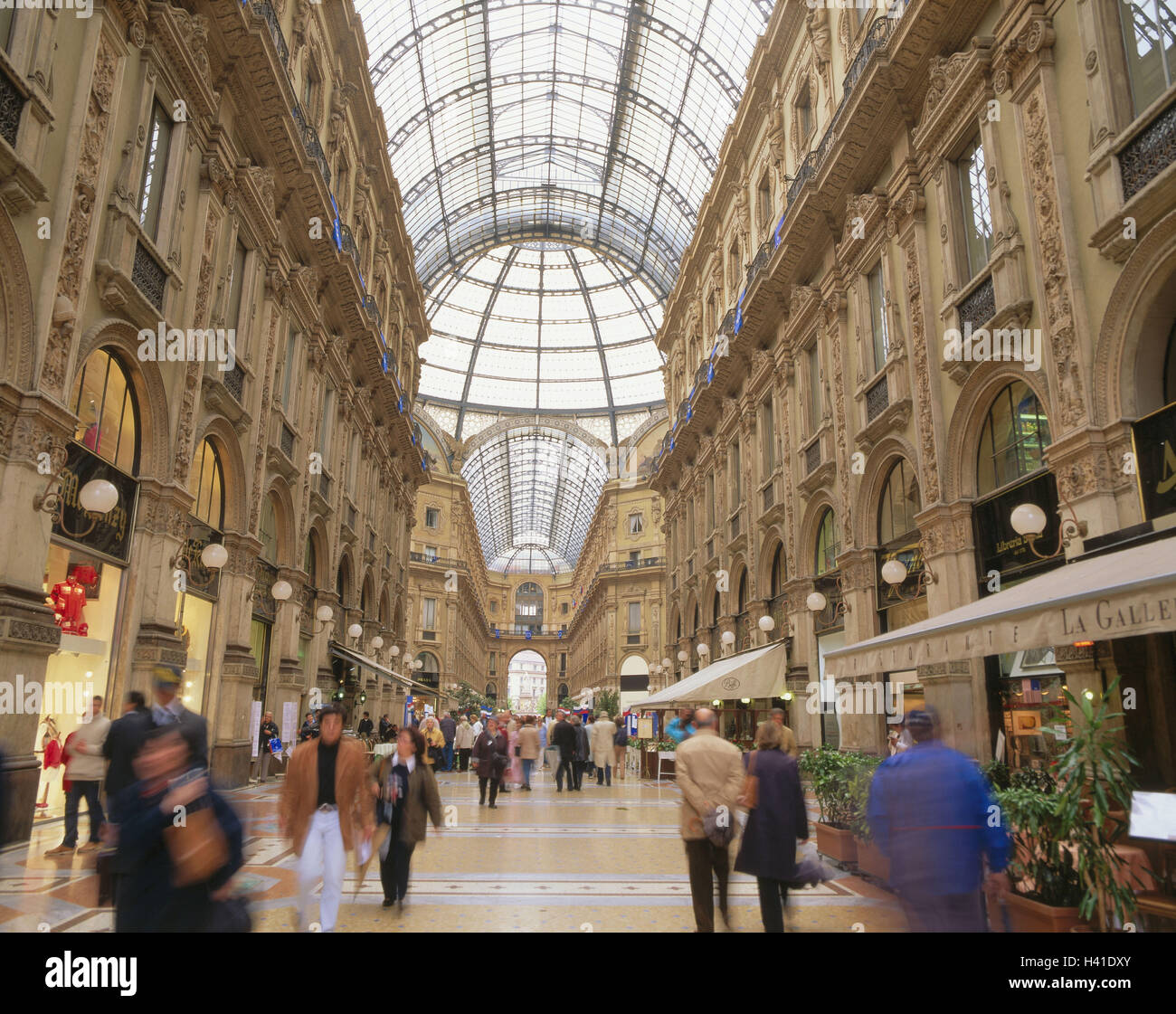 Italy, Milan, Galleria Vittorio, Emanuele II, tourists, Europe ...